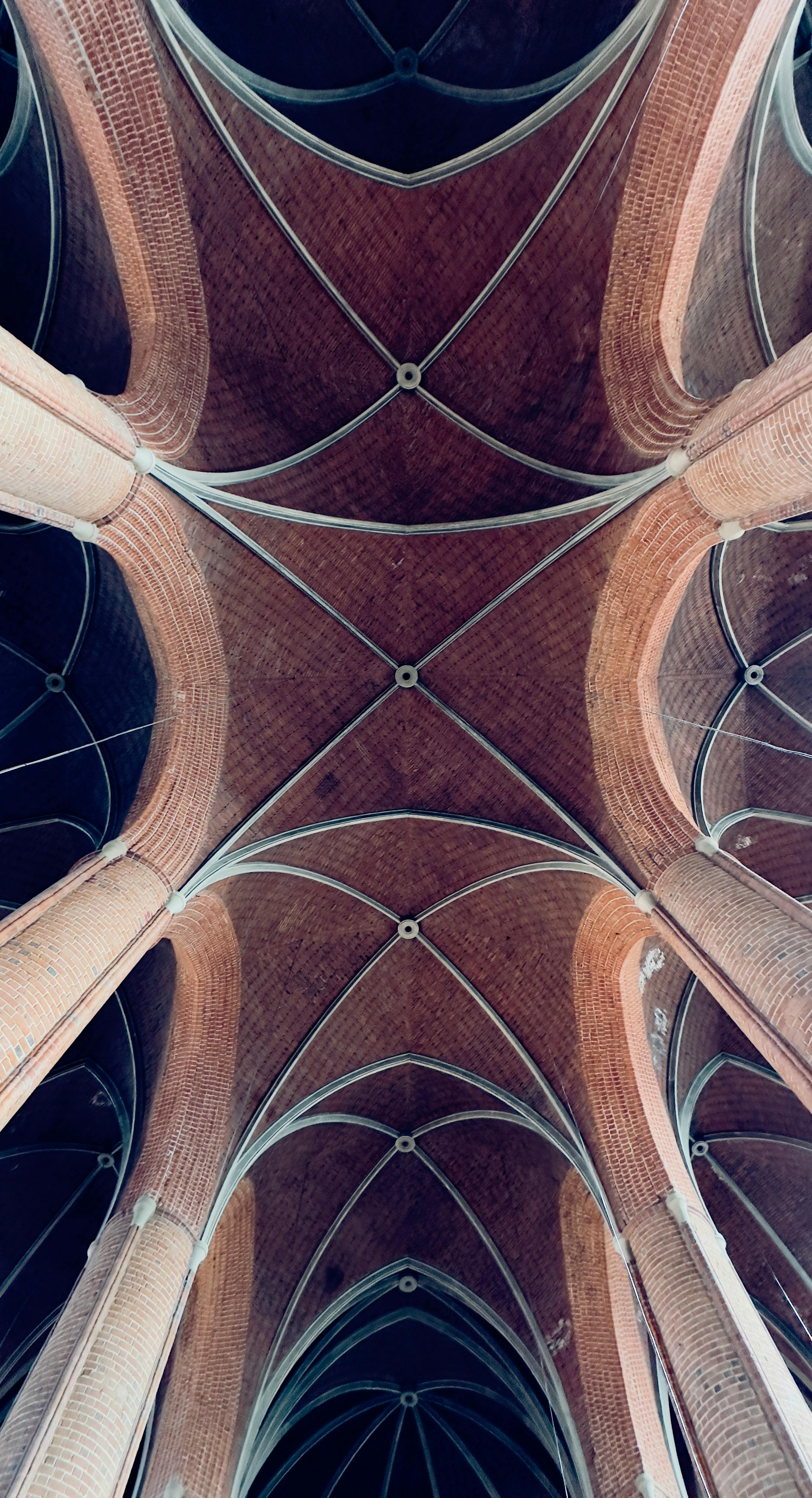 Gothic Cathedral Vaulted Ceiling Architecture · Free Stock Photo