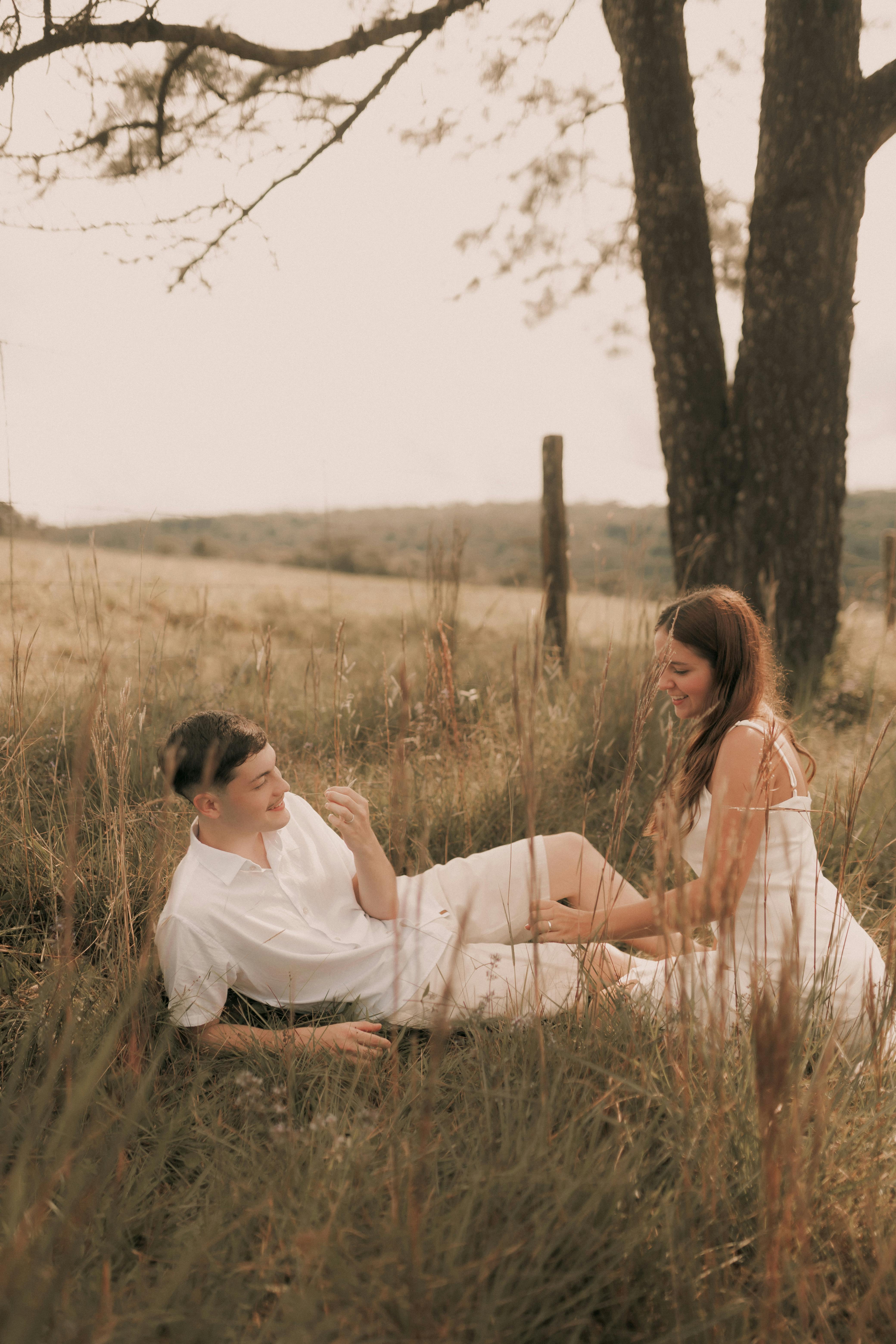 Romantic Couple Relaxing in Nature · Free Stock Photo