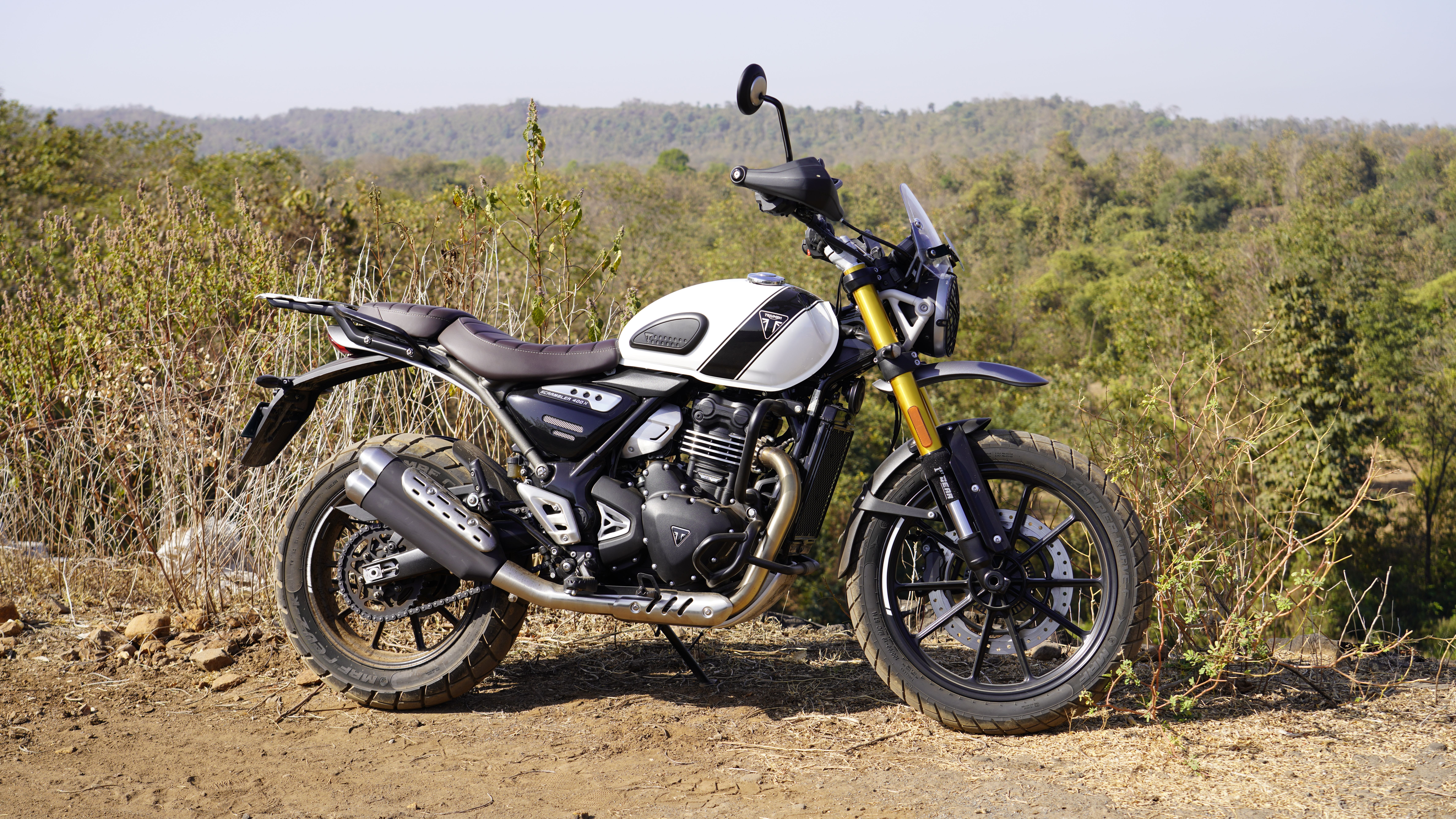 Adventure Motorcycle in Scenic Outdoor Setting · Free Stock Photo