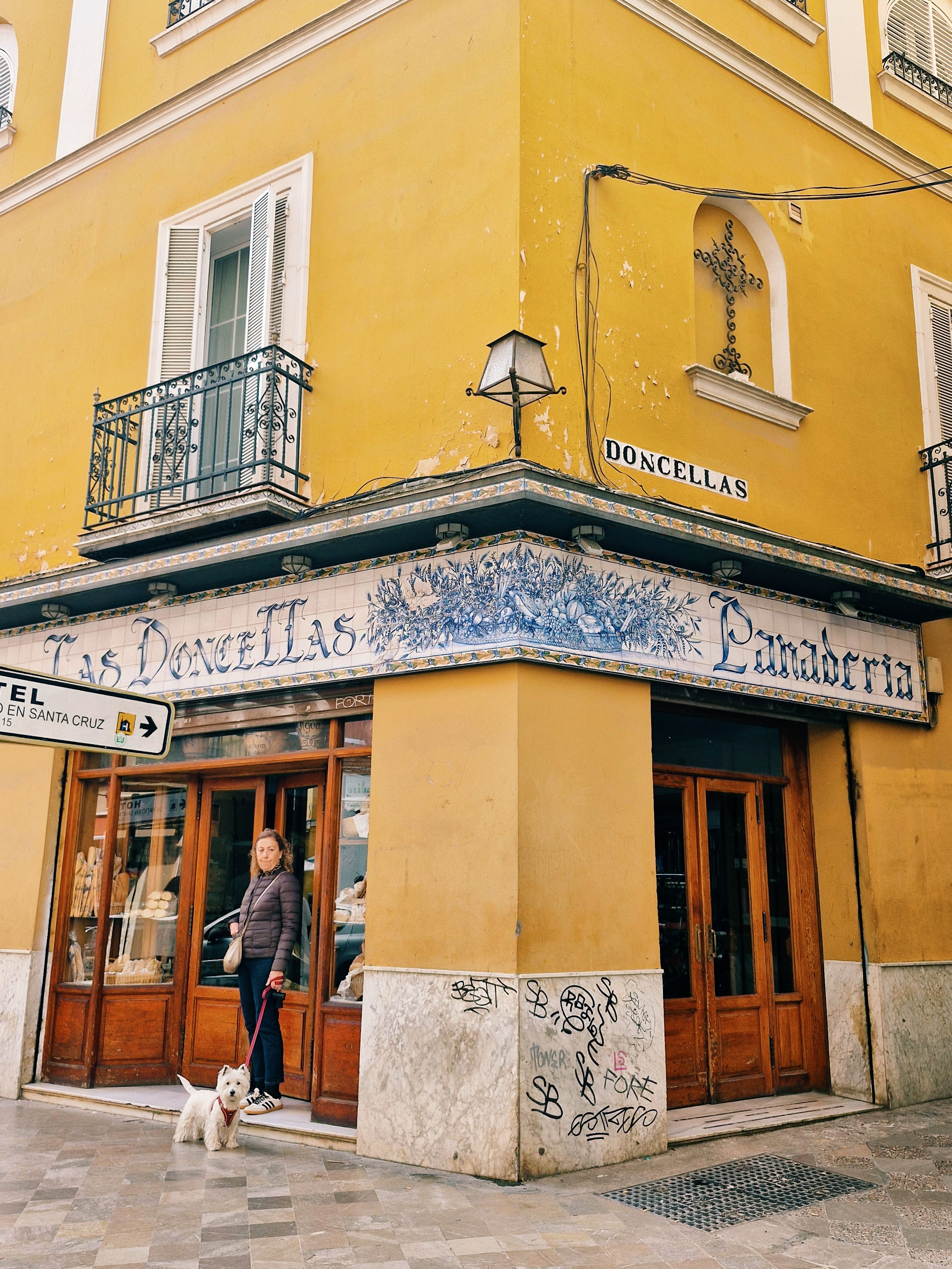 Charming Yellow Corner Building in Historic Seville · Free Stock Photo