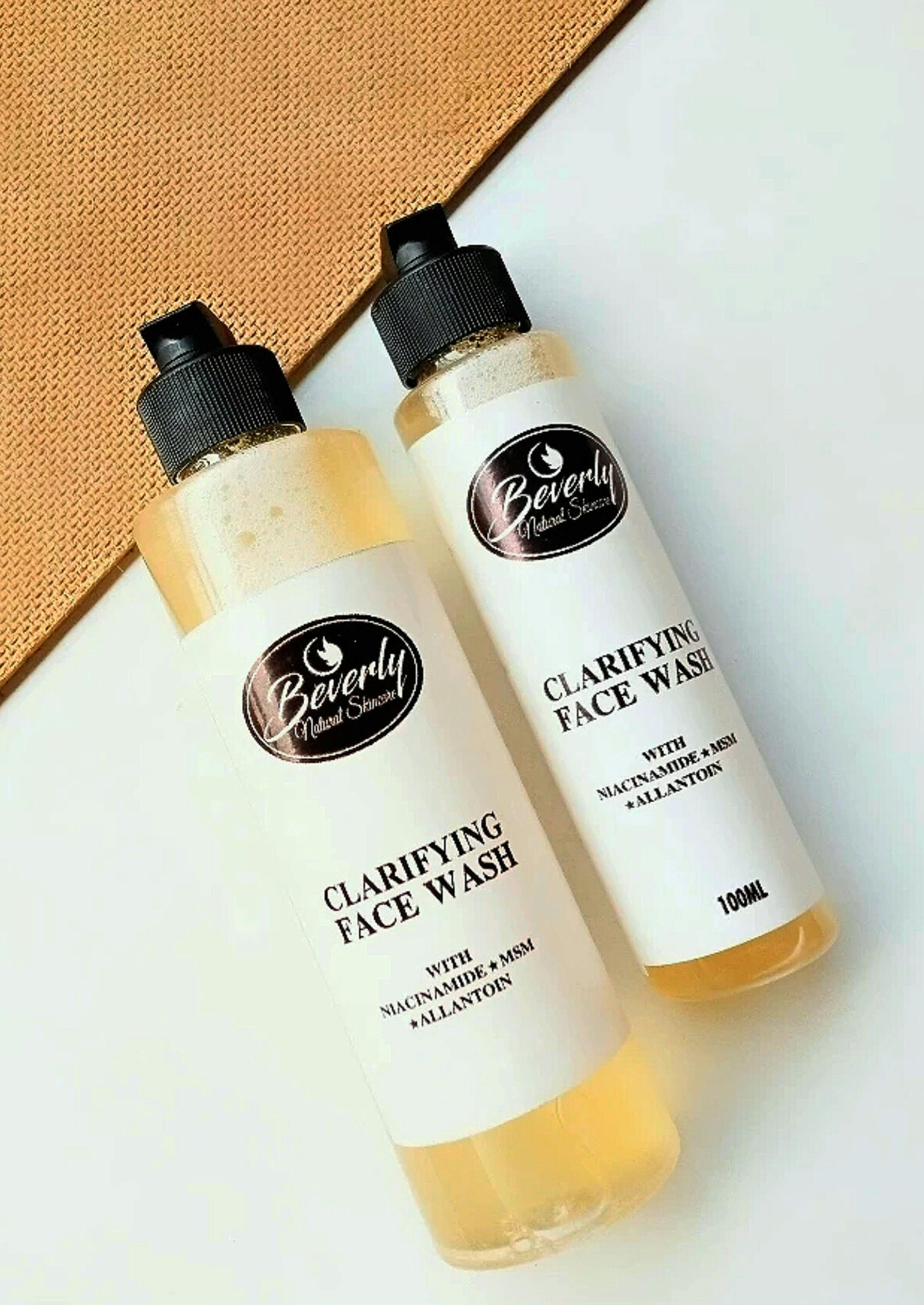 Beverly Clarifying Face Wash Bottles on White · Free Stock Photo