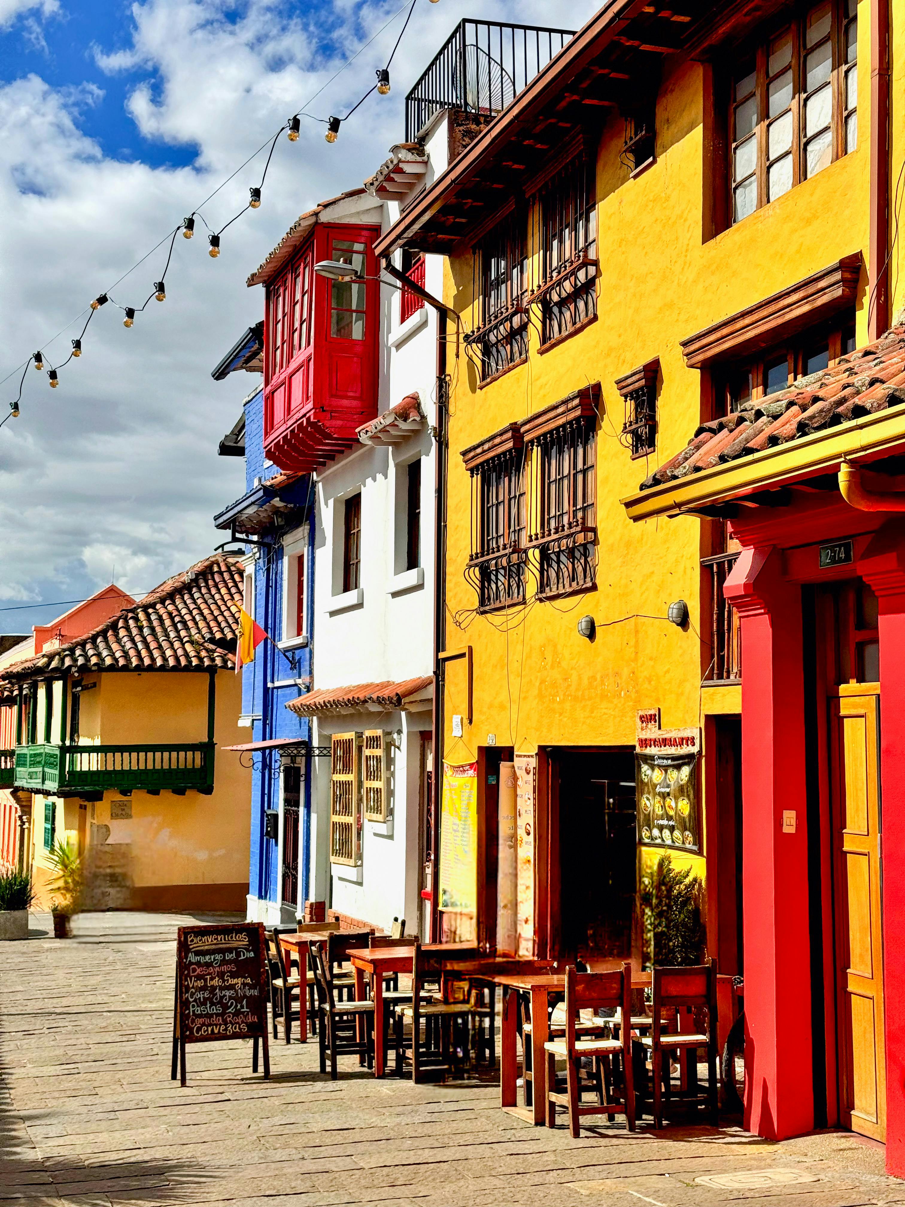 Colorful Colonial Street in Historic Bogotá · Free Stock Photo