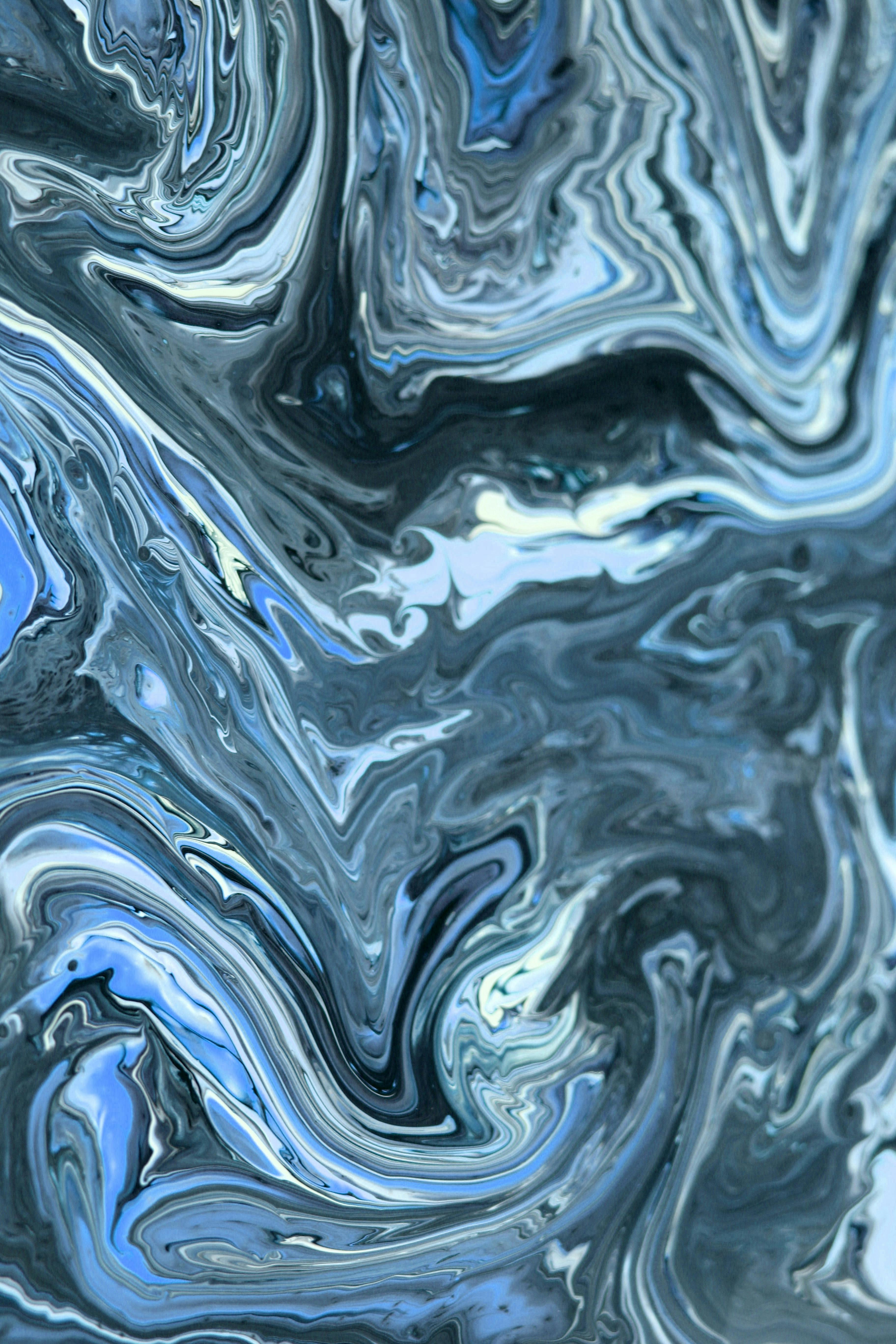 Abstract Marble Swirl Pattern in Blue Tones · Free Stock Photo