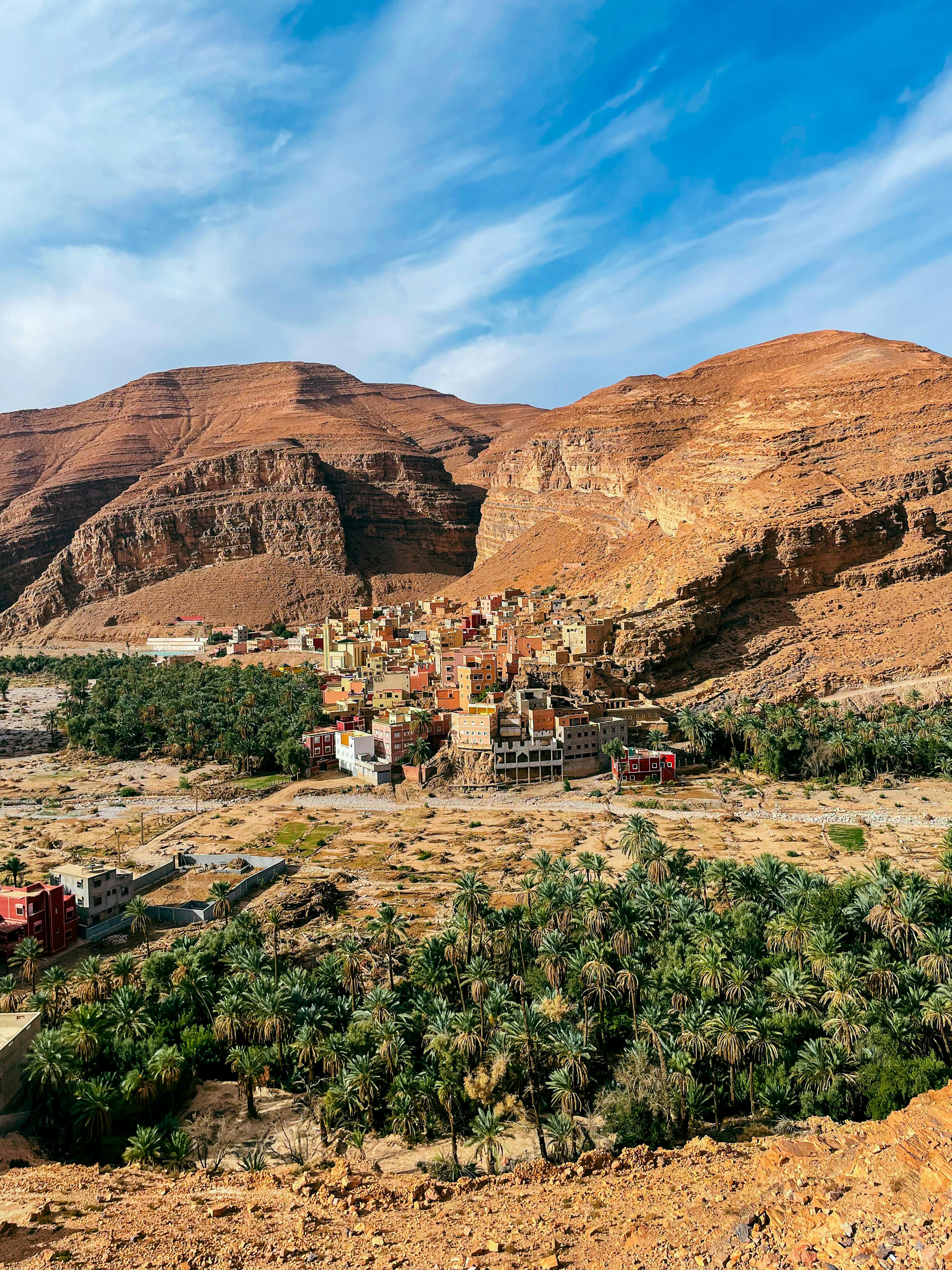 Scenic Village in Tata, Morocco Surrounded by Mountains · Free Stock Photo