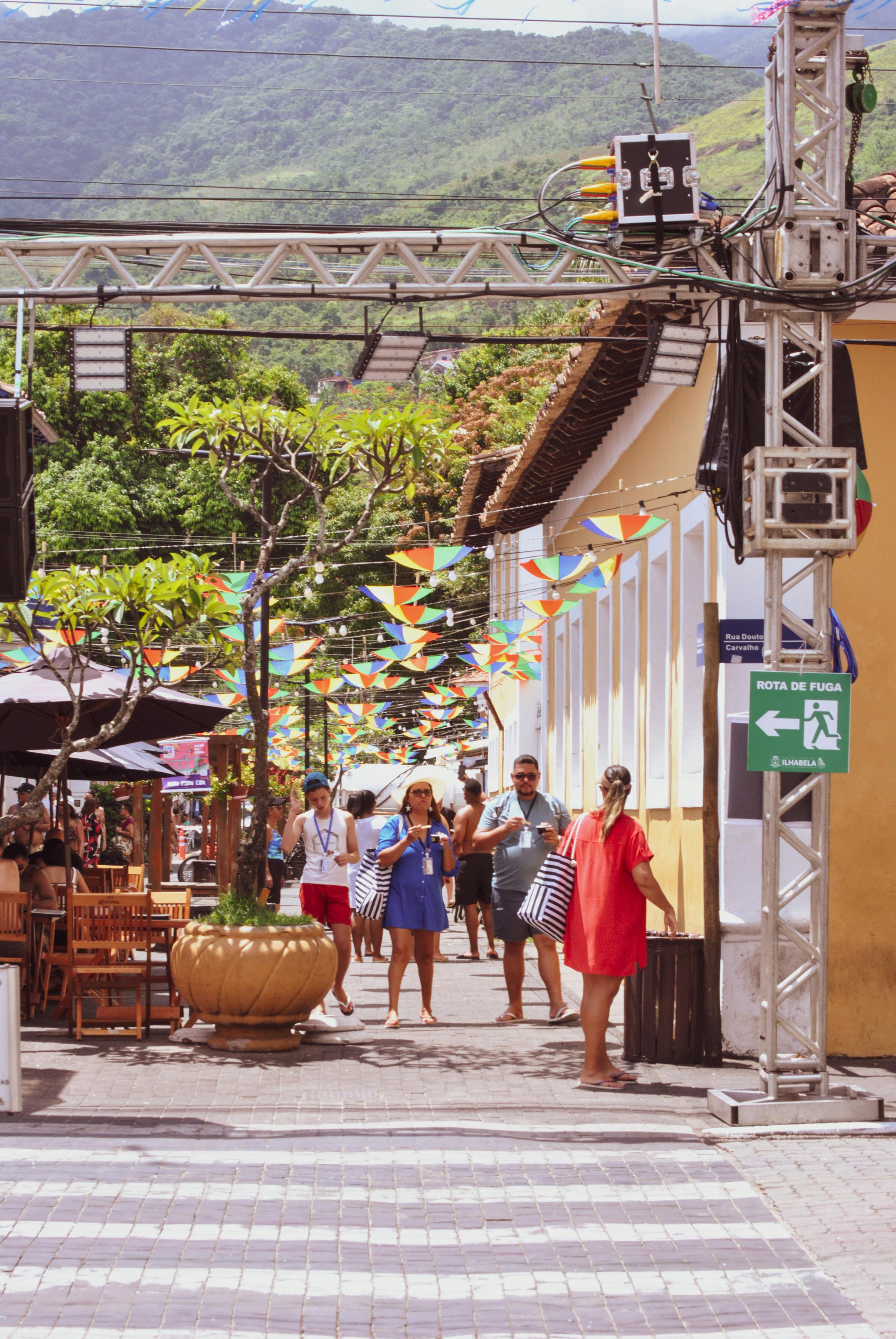 Colorful Street Scene in Brazilian Village · Free Stock Photo