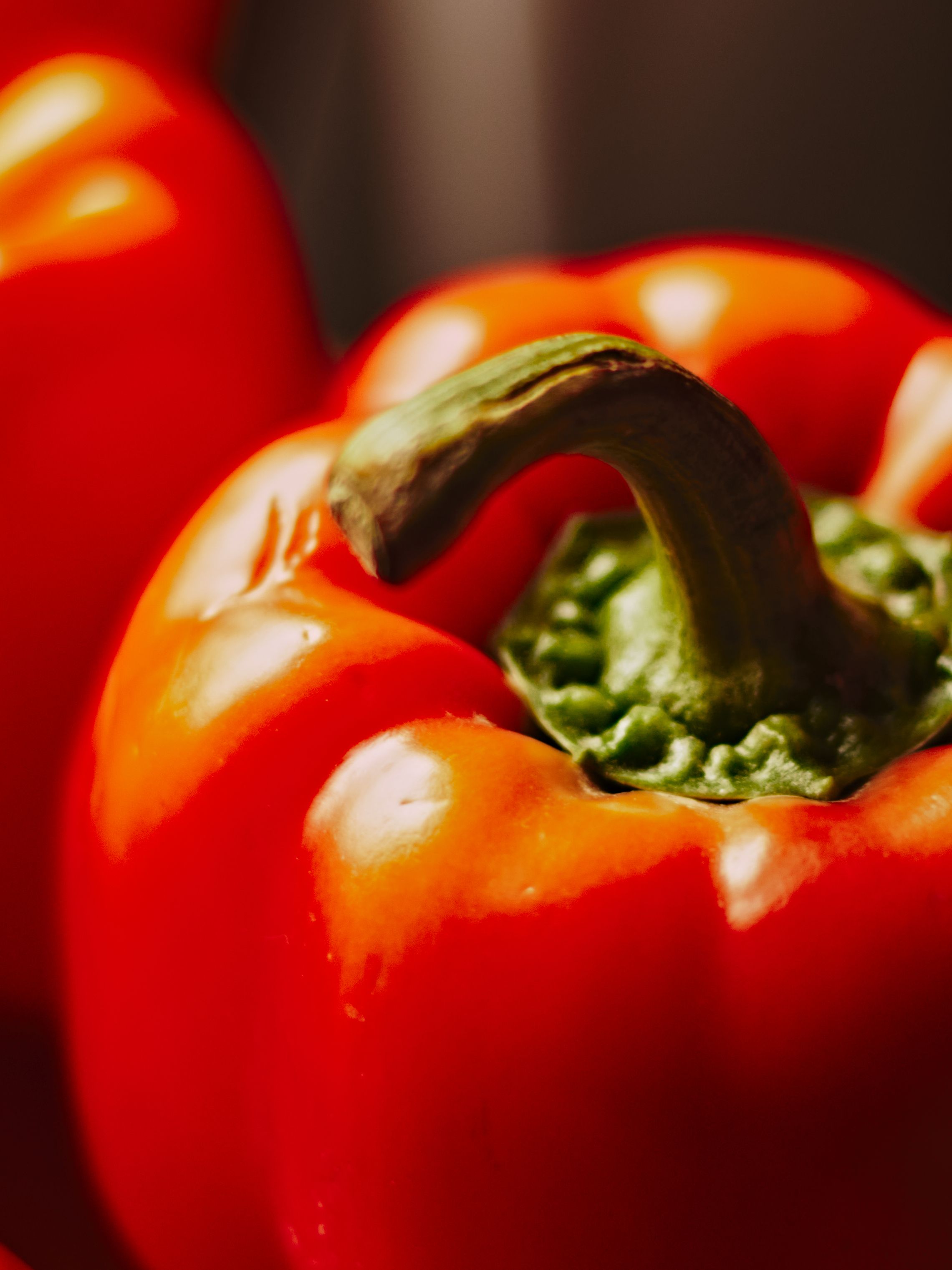 Close-Up of Vibrant Red Bell Pepper · Free Stock Photo