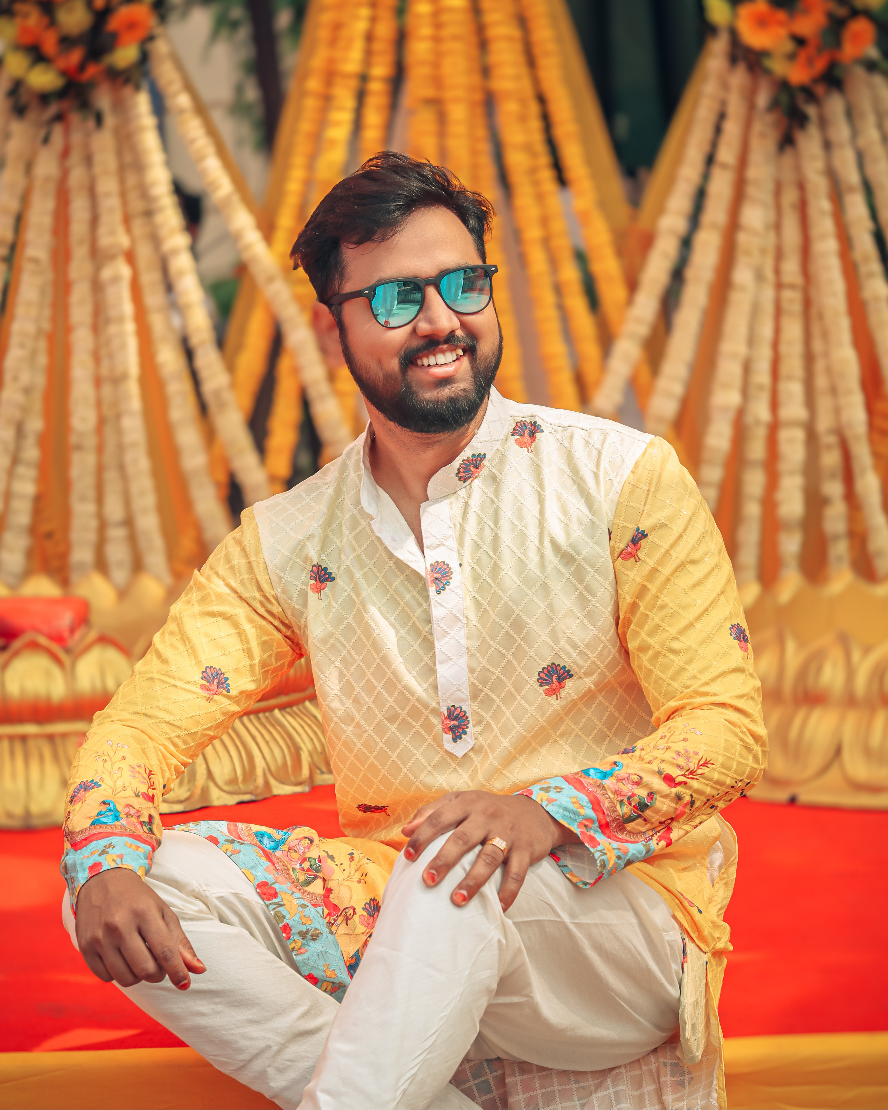 Smiling Man in Traditional Indian Attire at Festive Event · Free Stock ...