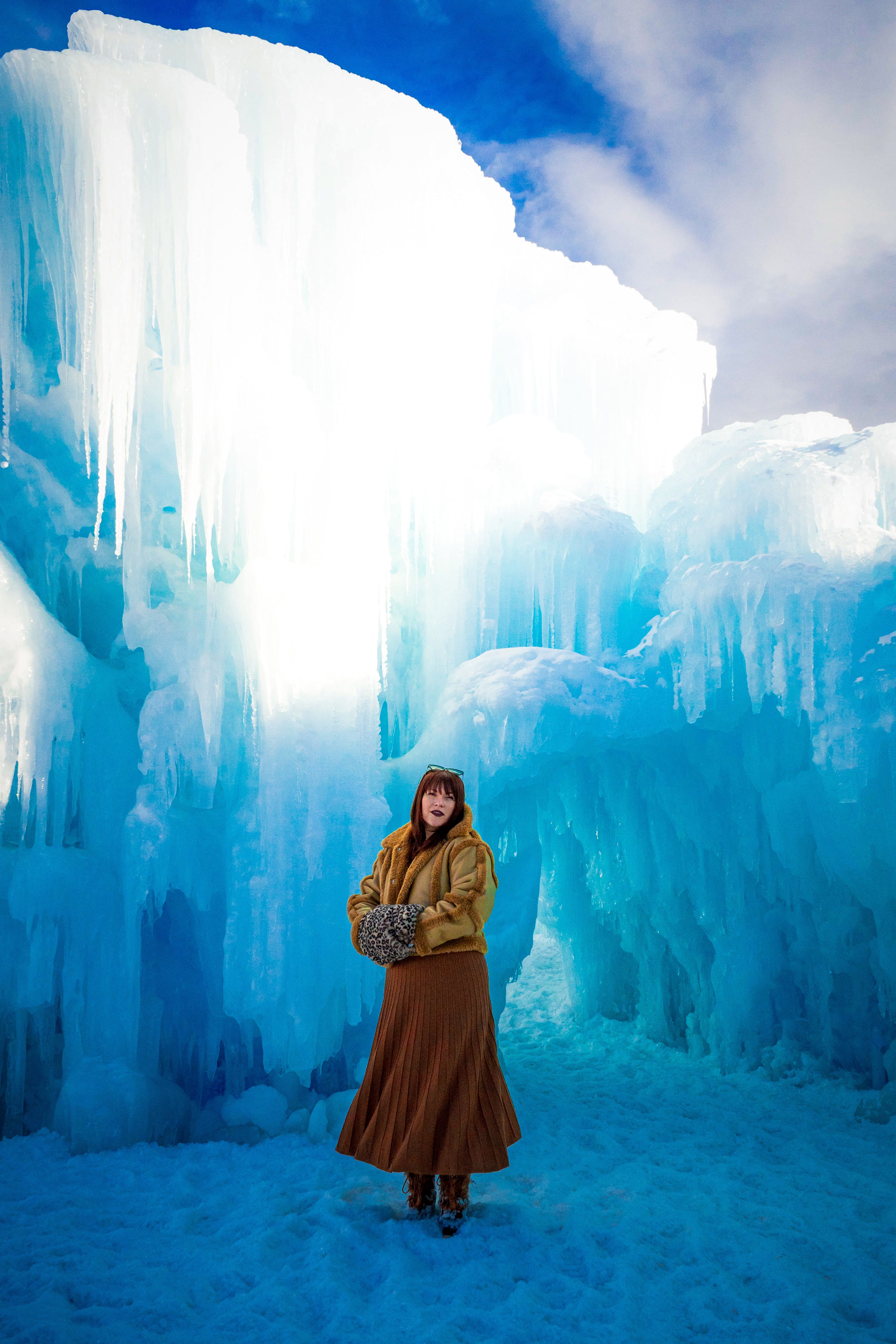 Winter Fashion Portrait Amongst Ice Formations · Free Stock Photo
