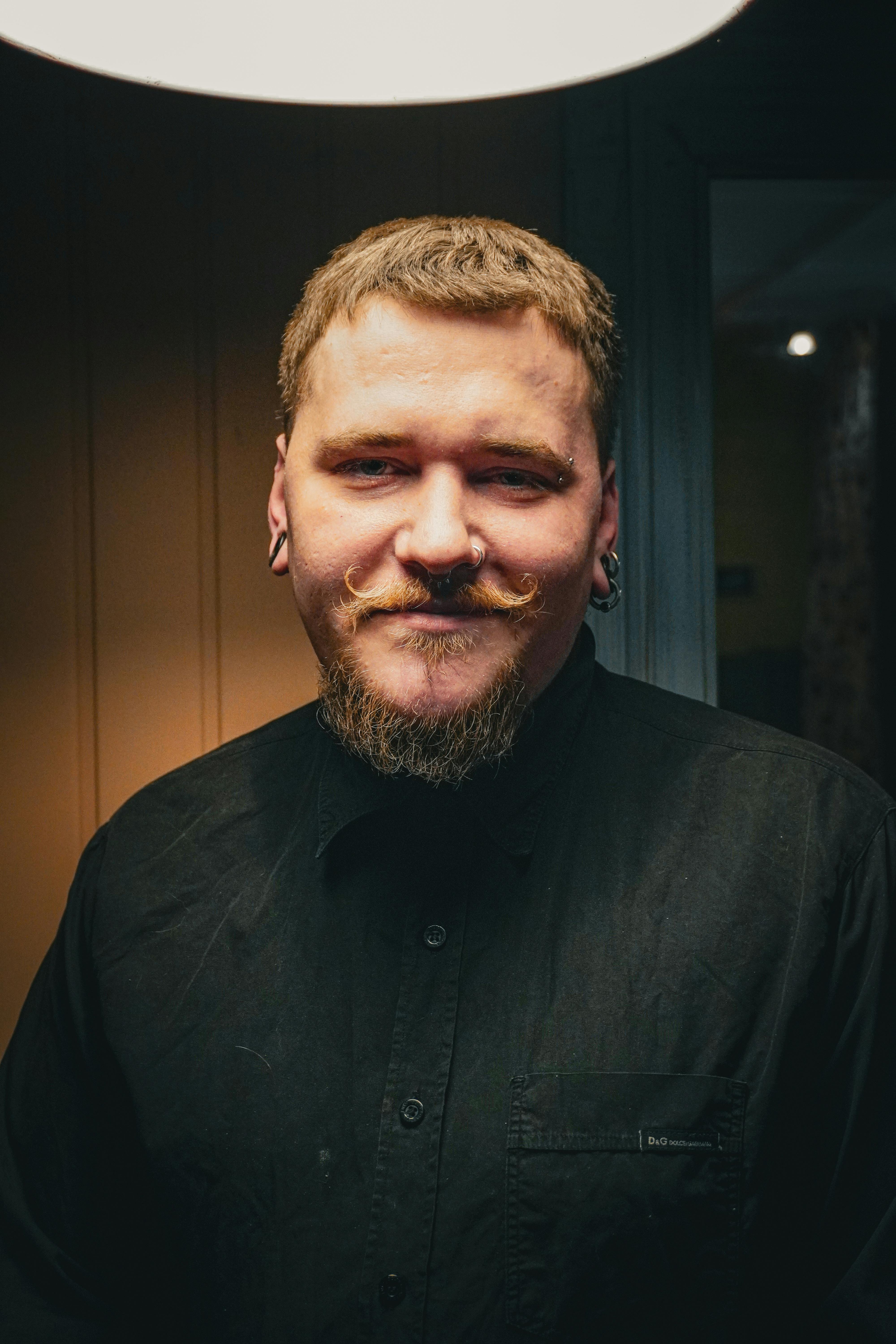 Portrait of Man with Beard and Mustache in Kyiv · Free Stock Photo