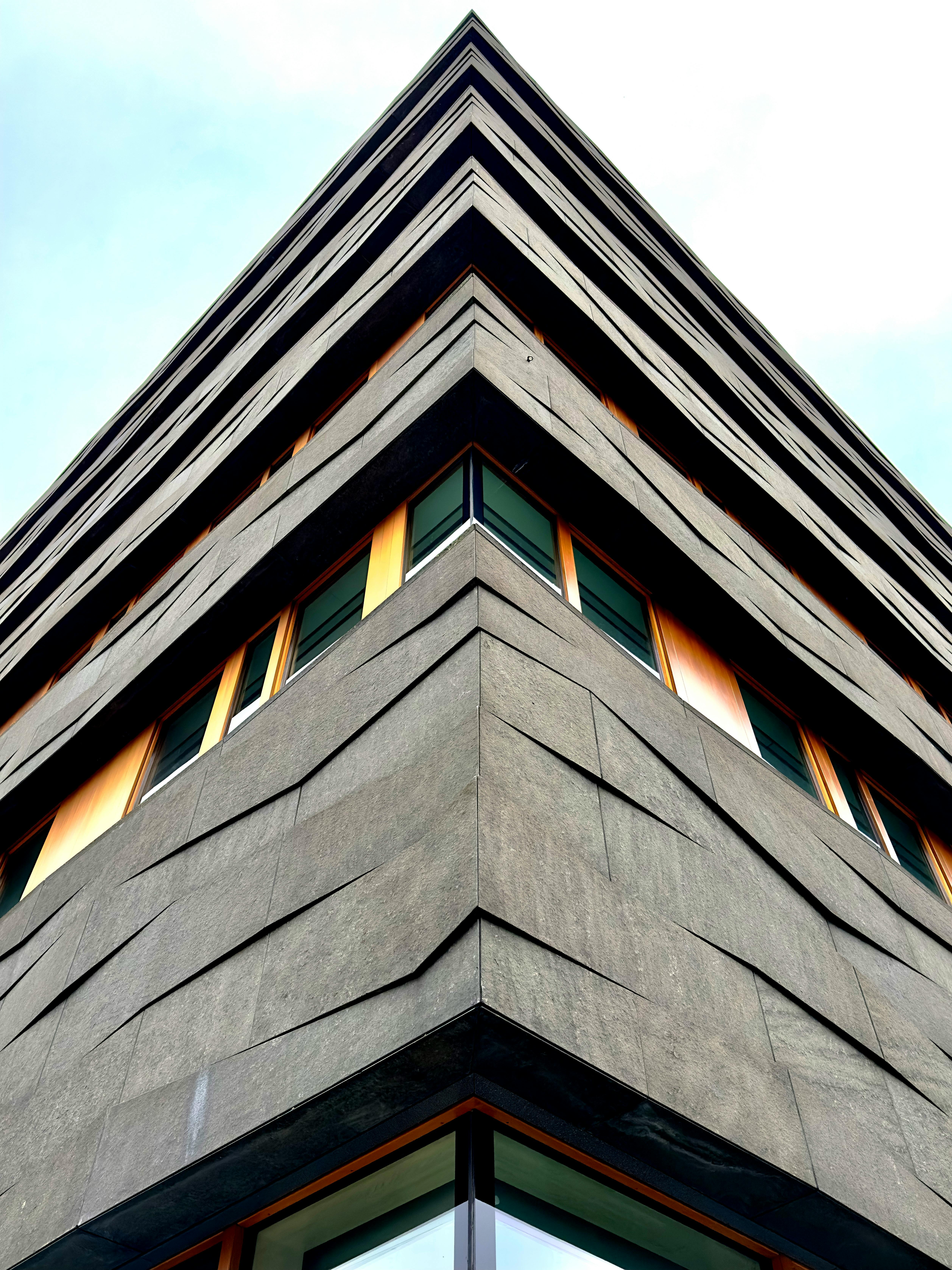 Modern architectural building from below · Free Stock Photo