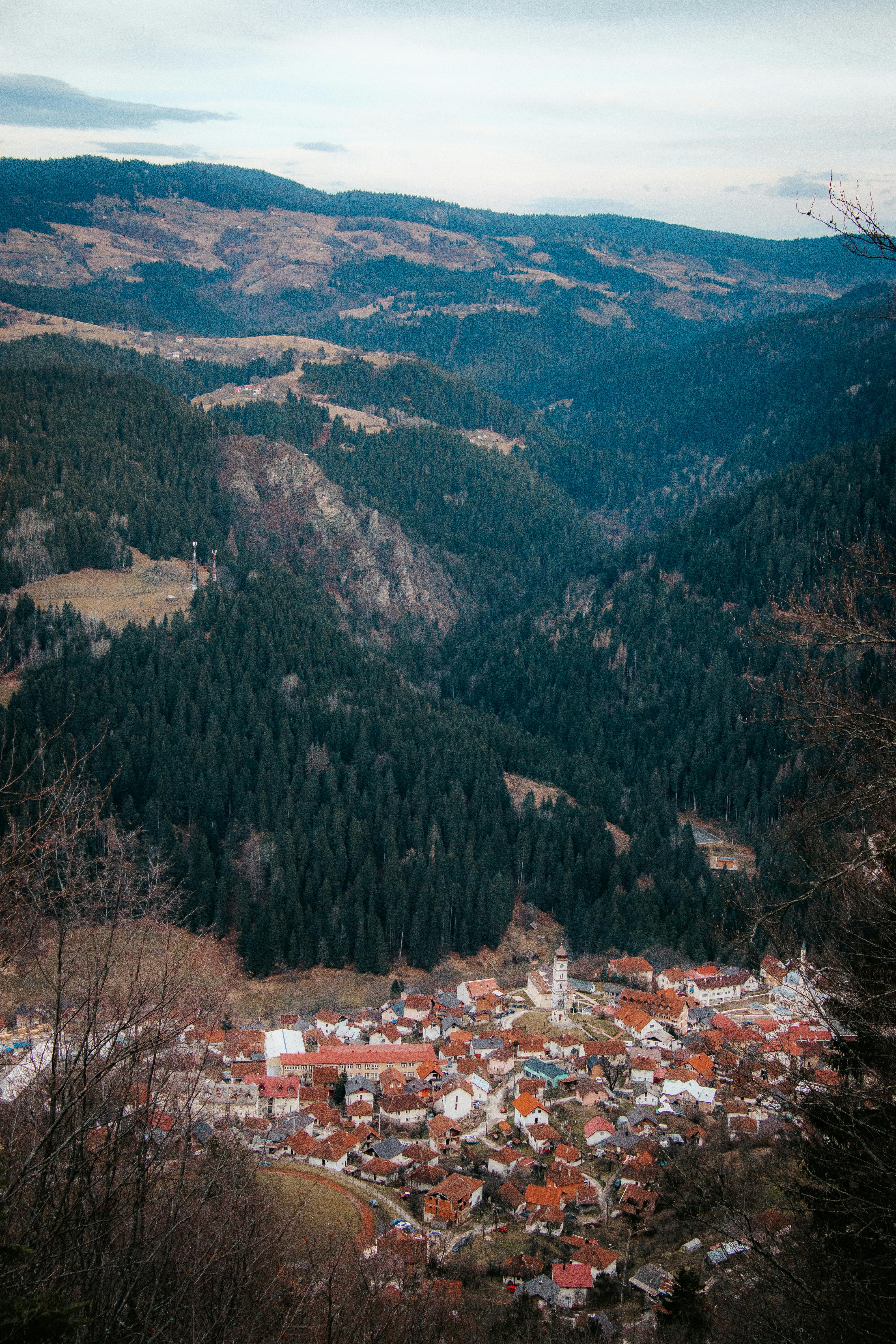 Scenic View of Čajniče Village in Republika Srpska · Free Stock Photo