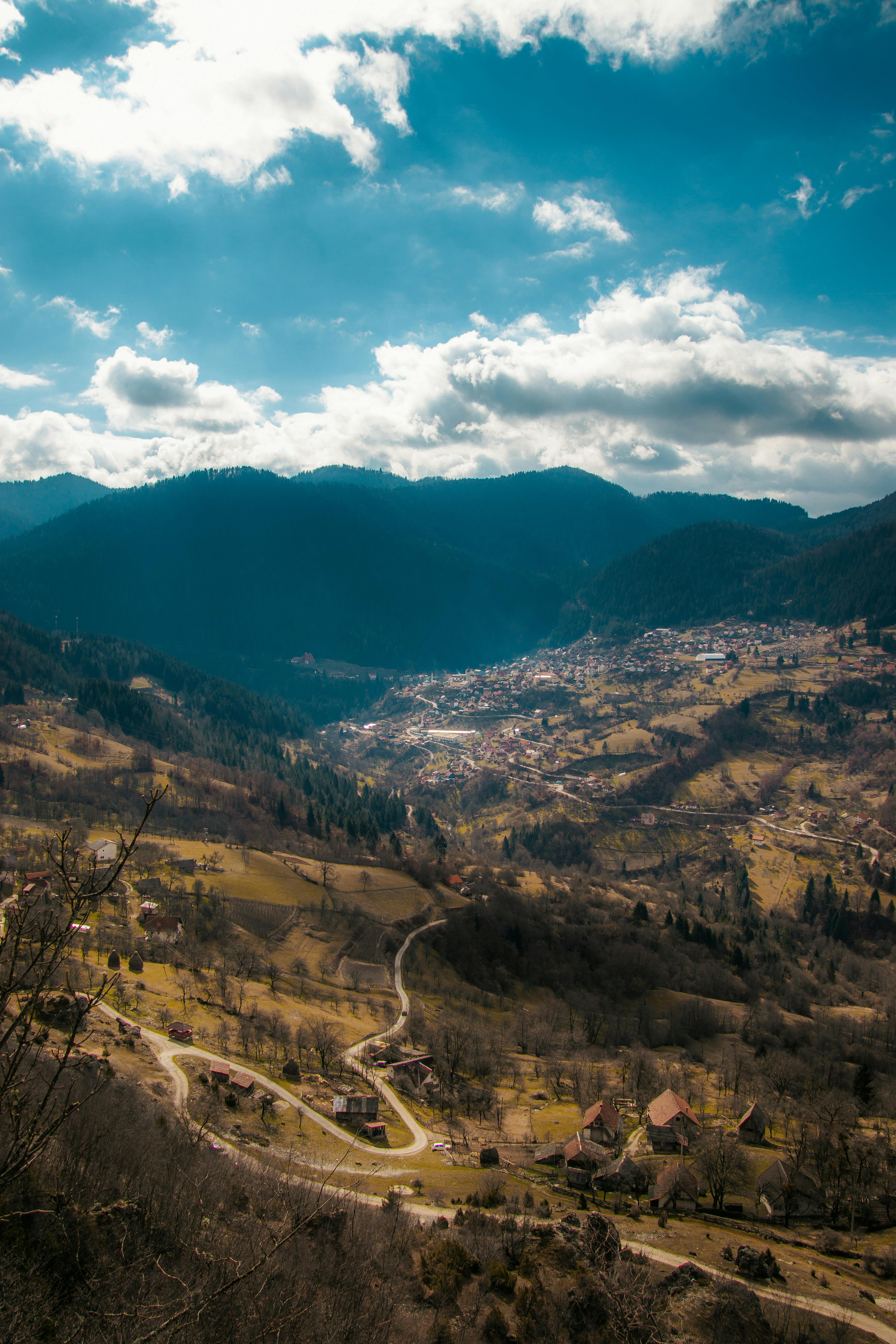 Scenic Mountain Valley View in Čajniče, Bosnia · Free Stock Photo