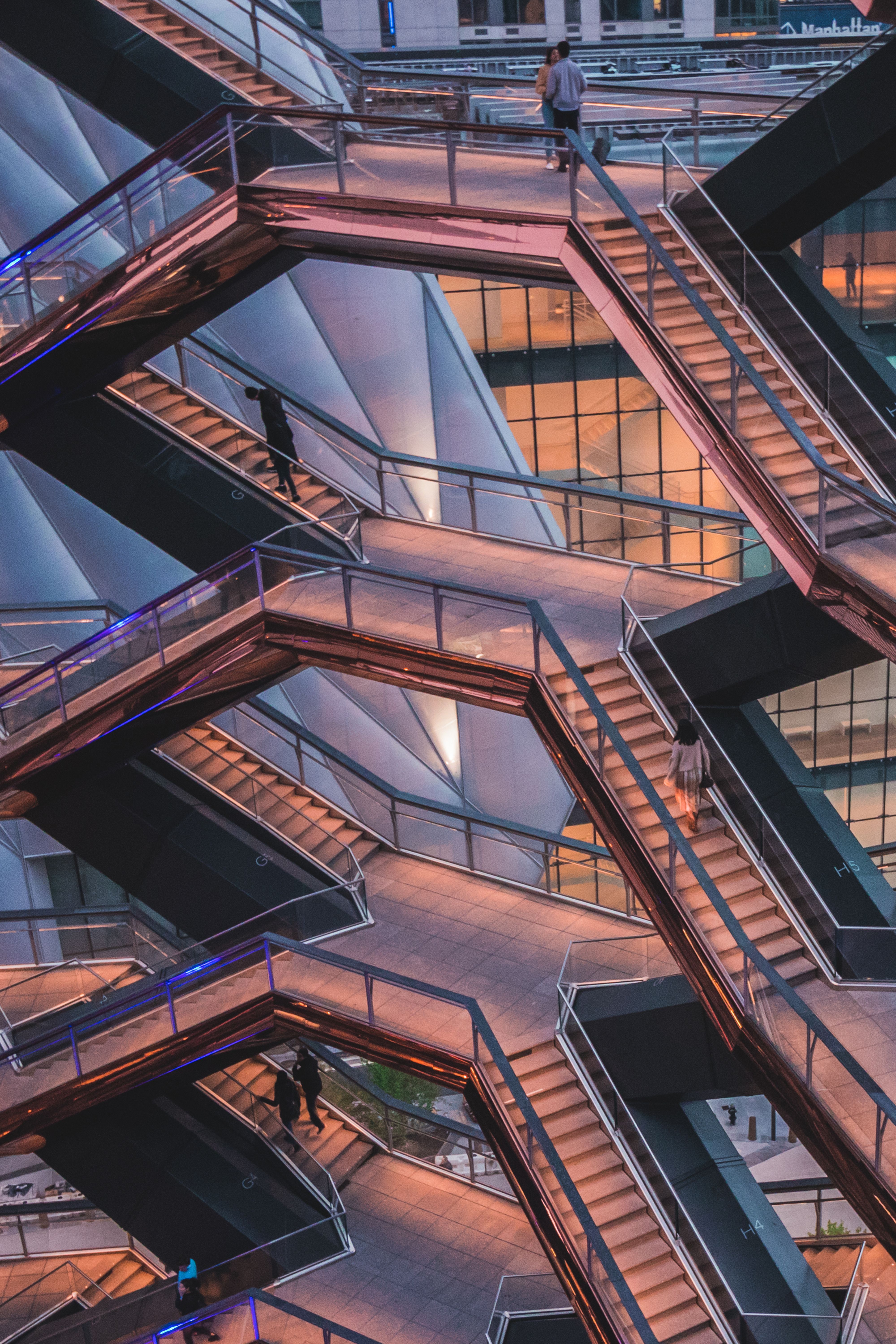 Dynamic View of Vessel Stairs at Hudson Yards · Free Stock Photo