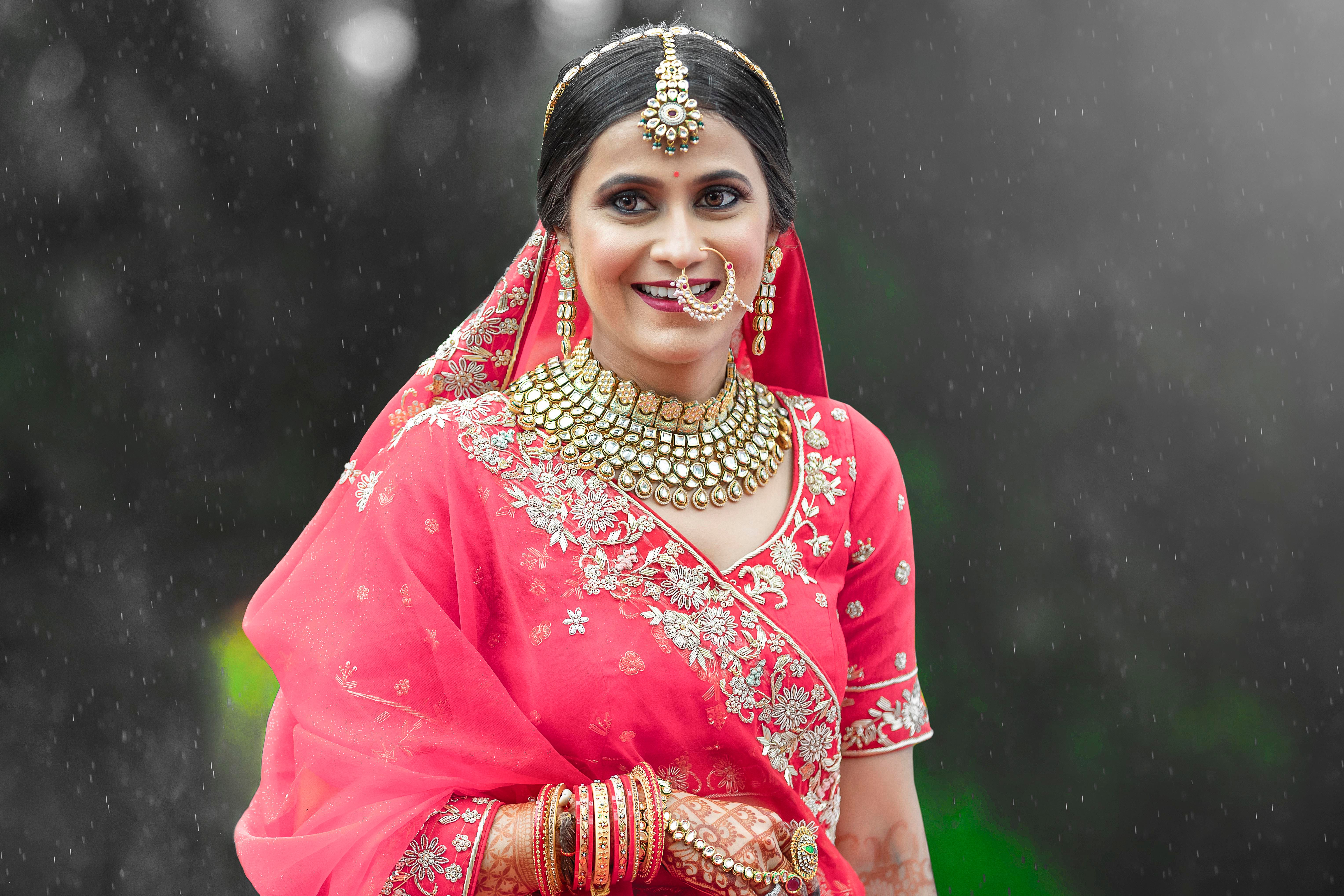 Traditional Indian Bridal Portrait in Bengaluru · Free Stock Photo