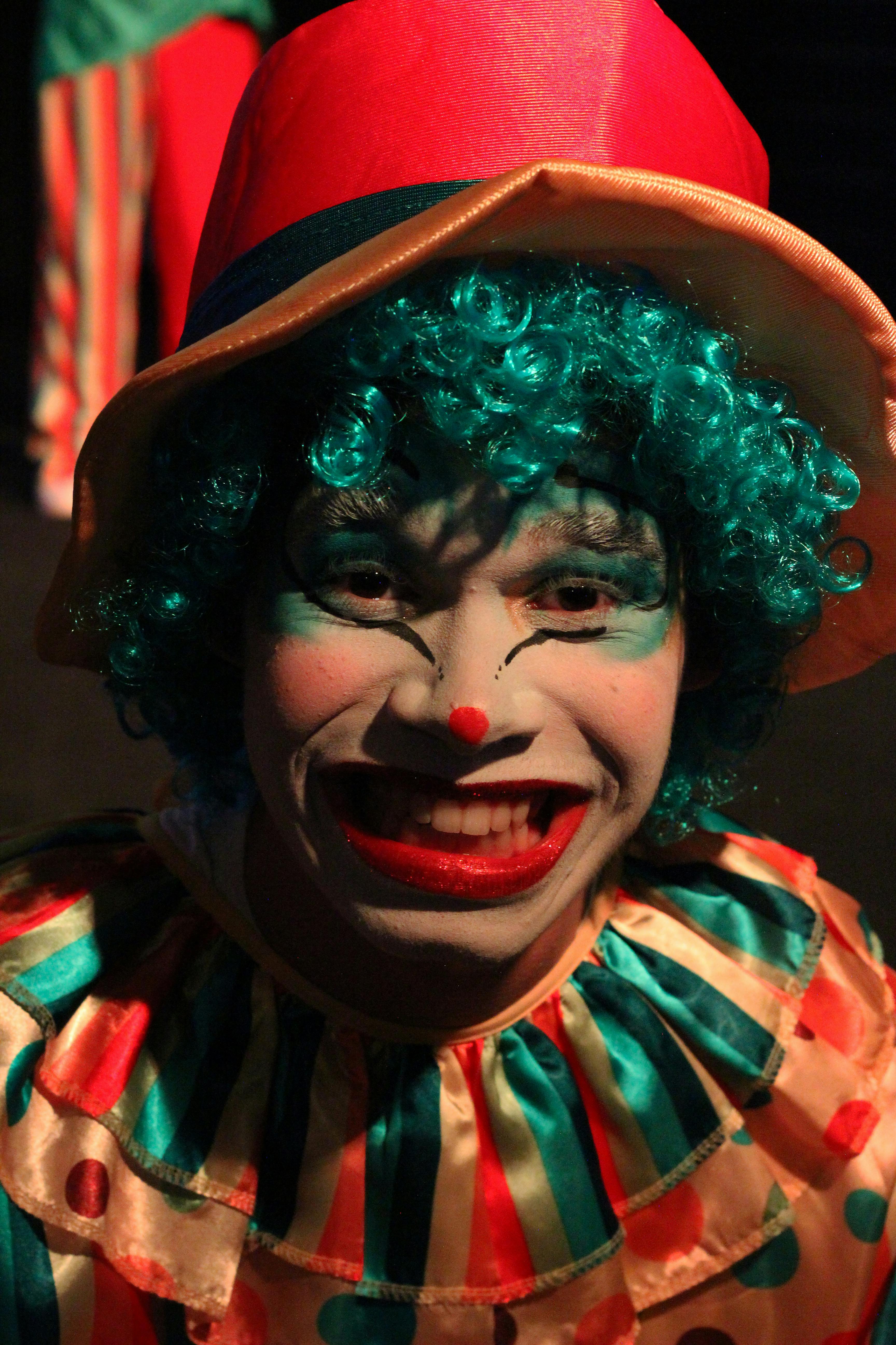 Colorful Clown Portrait with Big Smile · Free Stock Photo