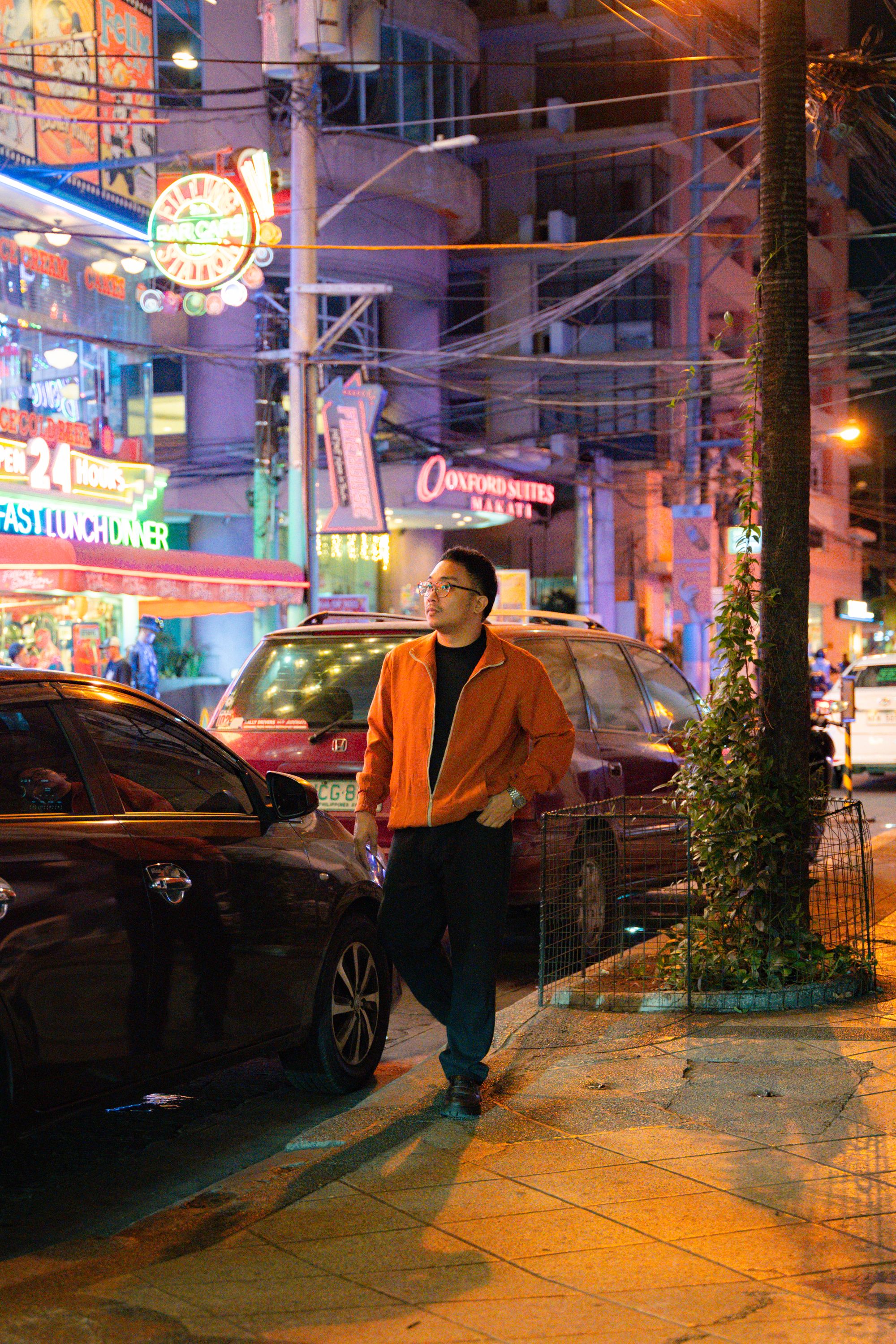 Nightlife Street Scene with Neon Lights · Free Stock Photo