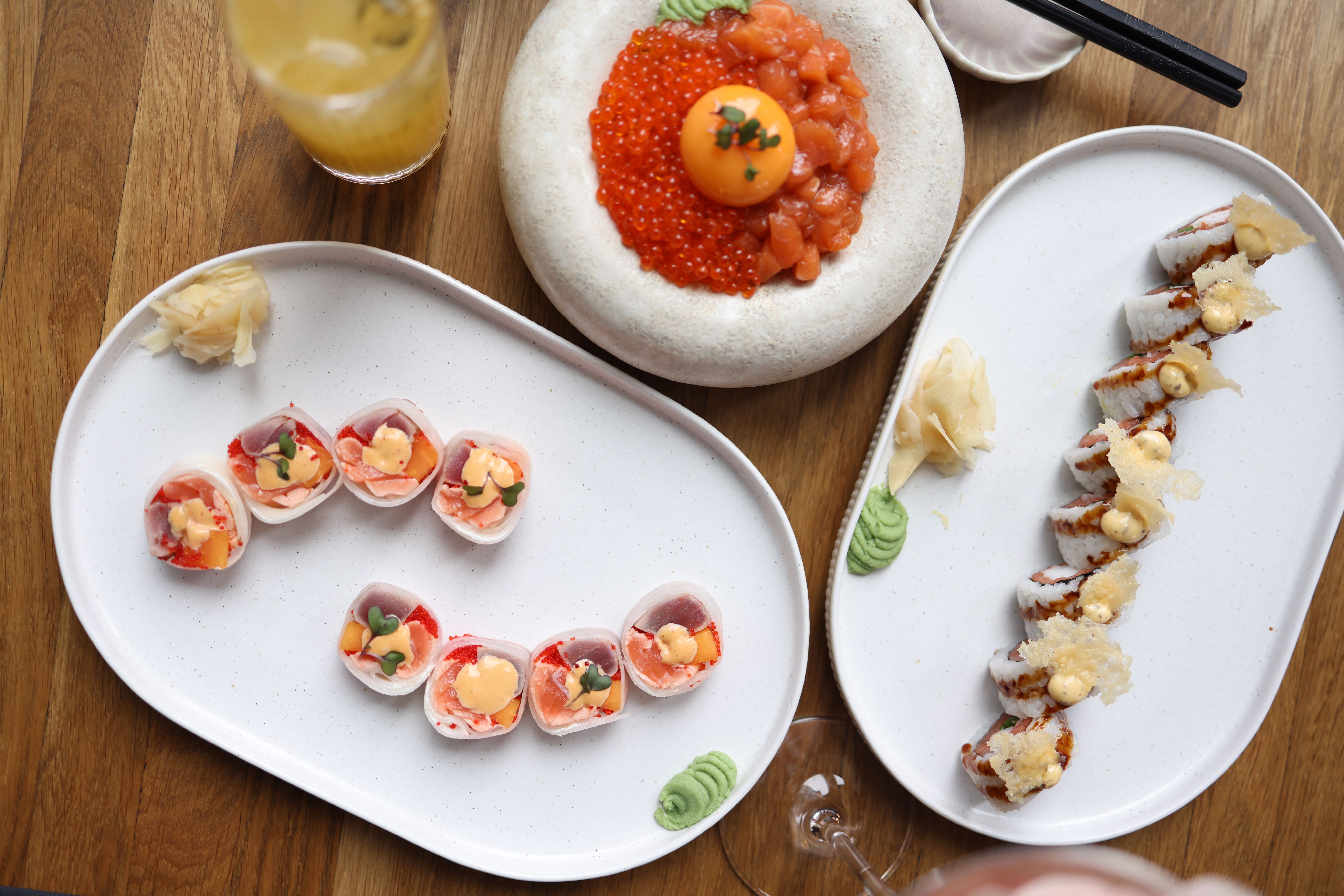 Gourmet Sushi Platter with Ikura and Sashimi · Free Stock Photo