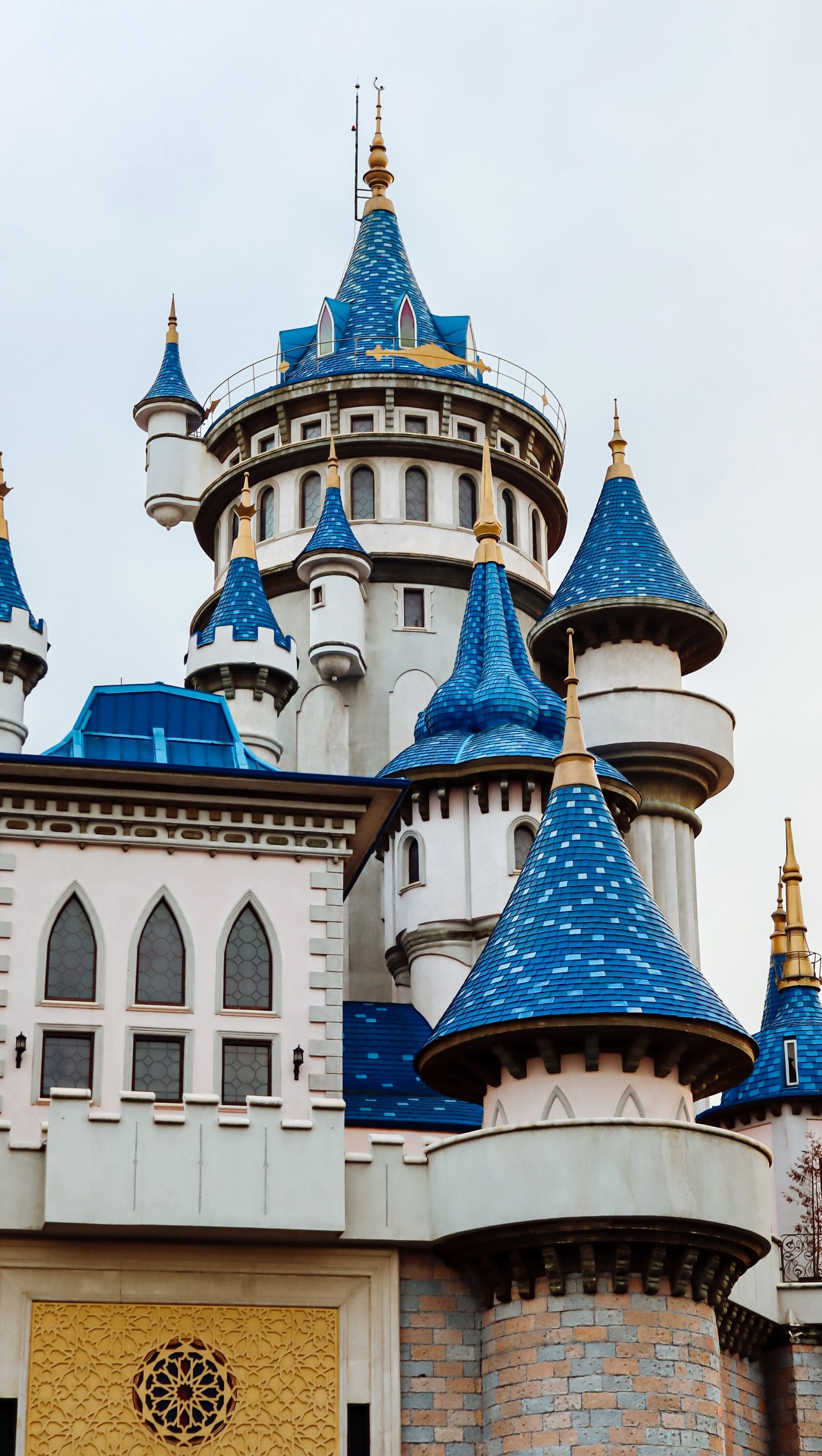 Enchanted Castle with Blue Tiled Roofs · Free Stock Photo