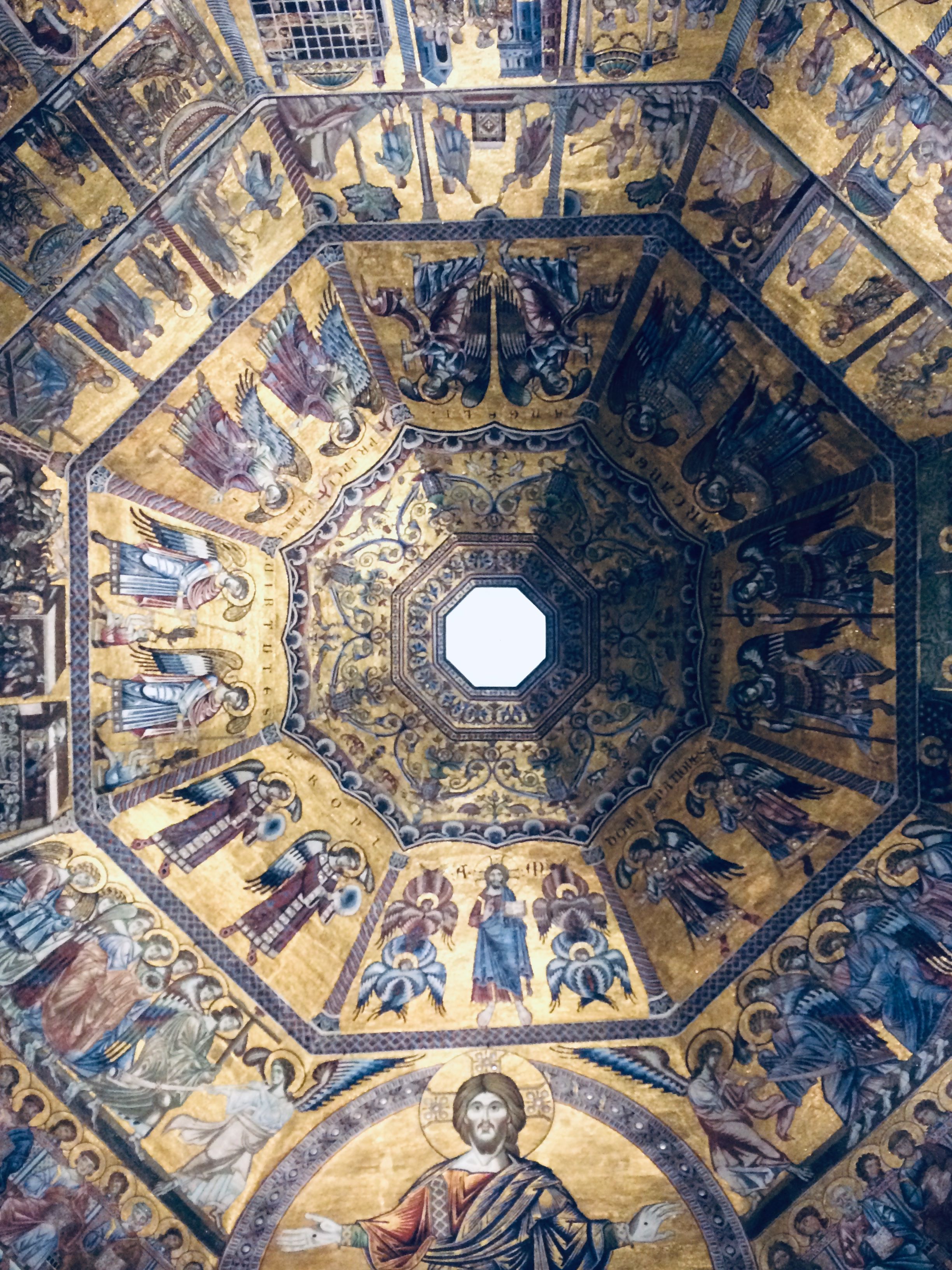 Intricate Ceiling Mosaic in Florence Baptistery · Free Stock Photo