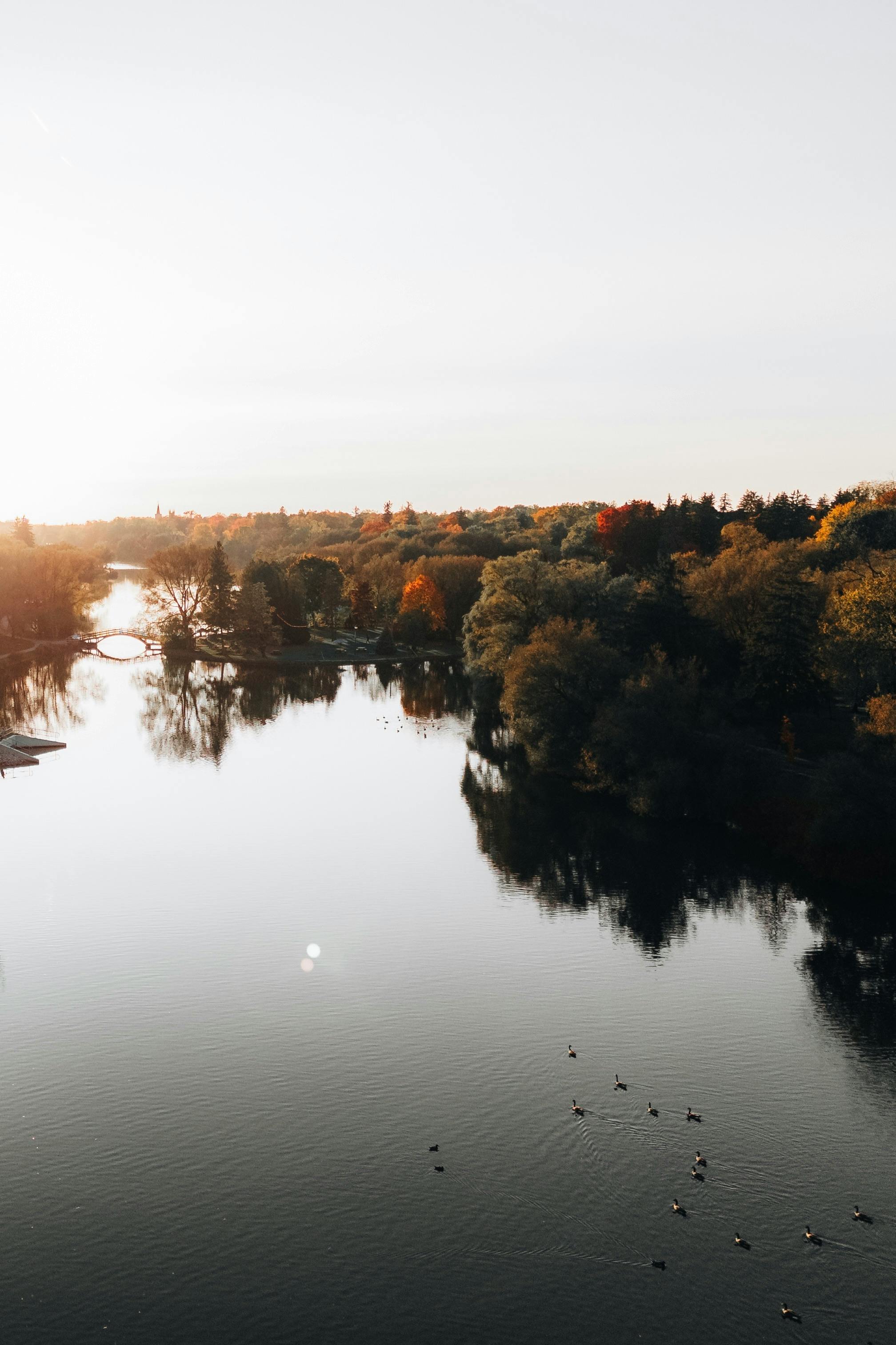 Aerial View of Autumn Landscape in Stratford, Canada · Free Stock Photo