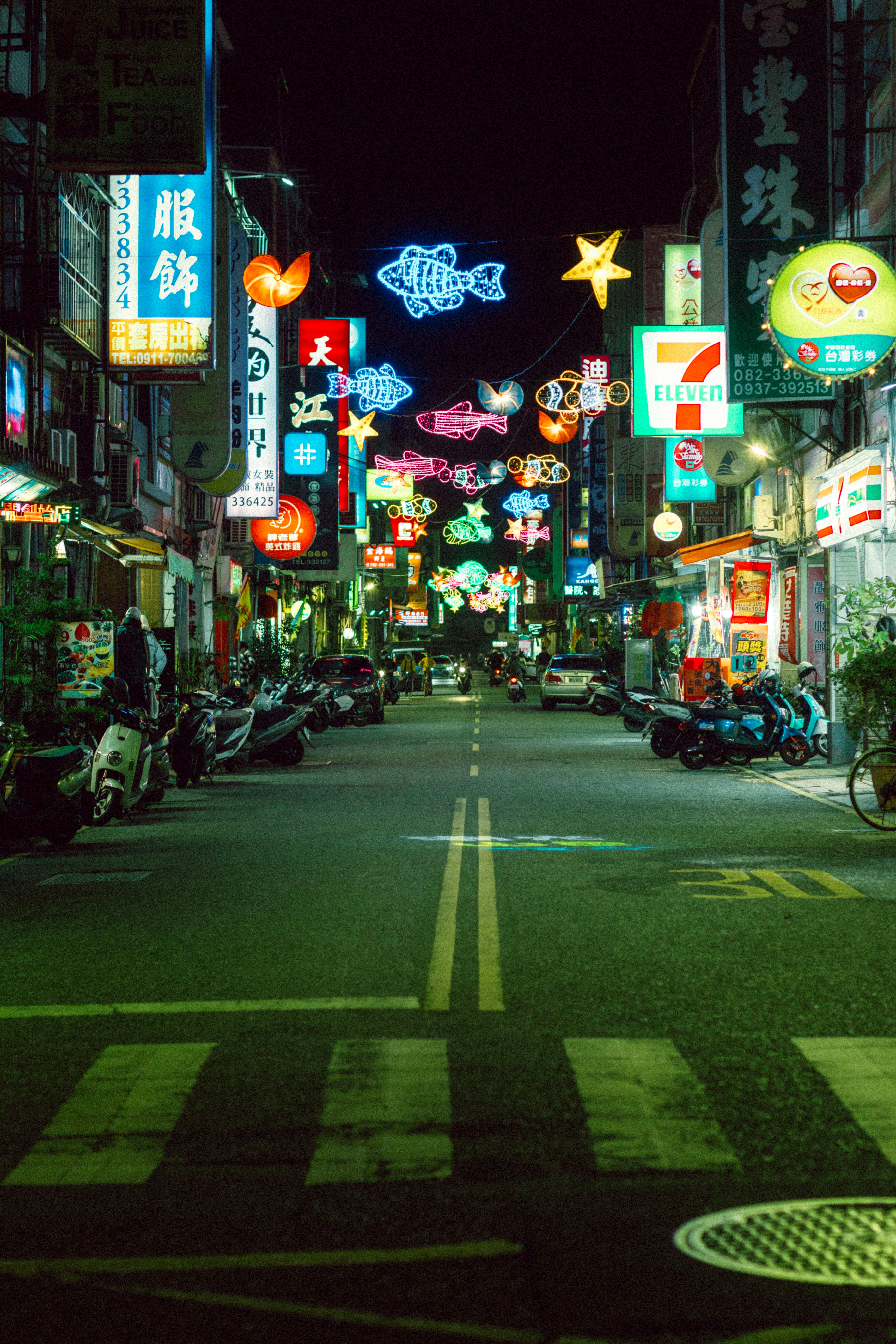 Vibrant Night Street with Neon Signs in Asia · Free Stock Photo