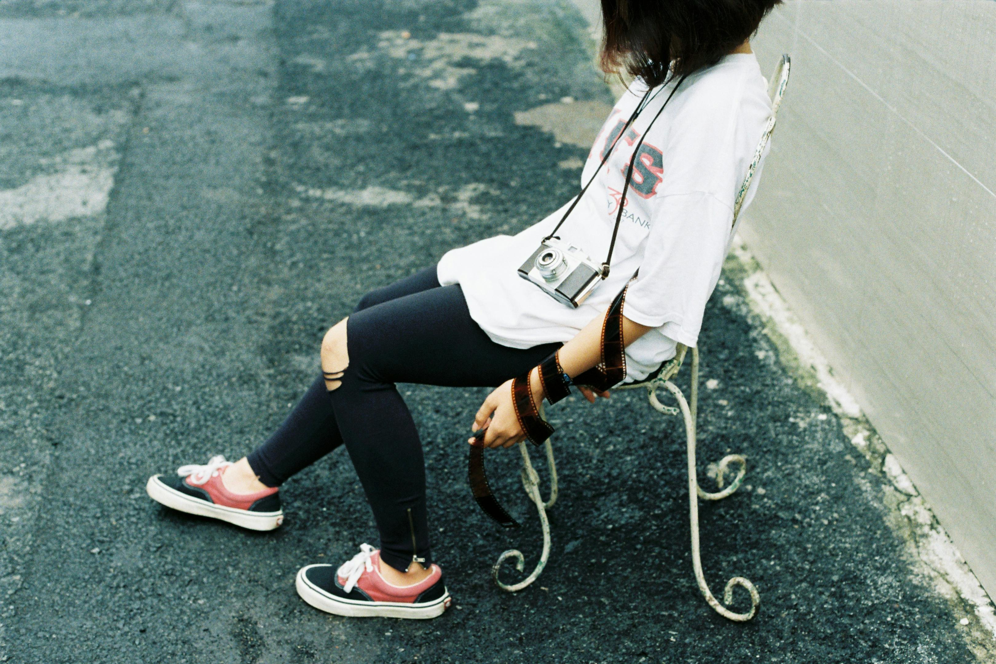 Relaxed Street Vibe with Vintage Camera · Free Stock Photo