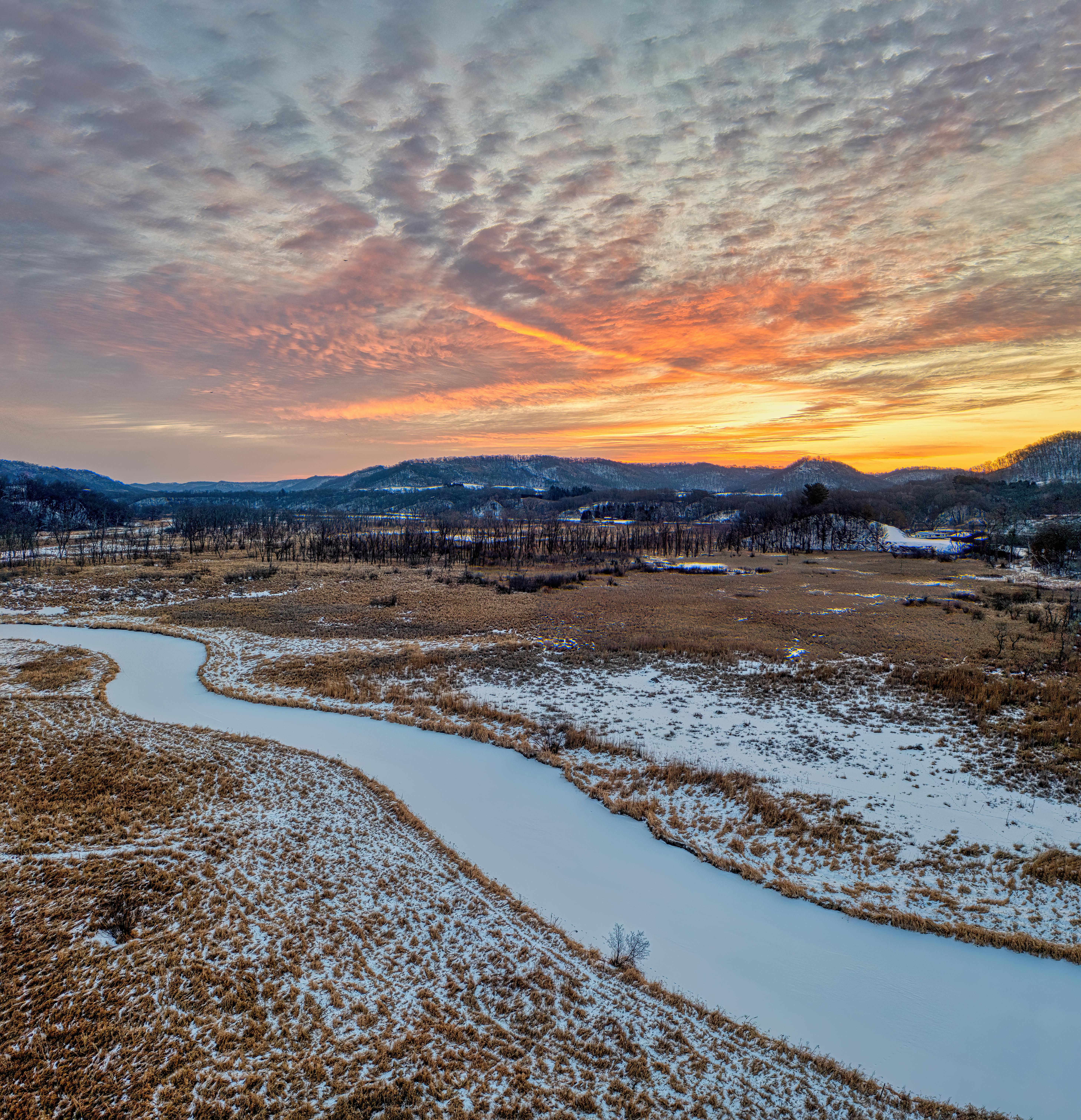Winter Sunset Over Scenic Wisconsin Landscape · Free Stock Photo