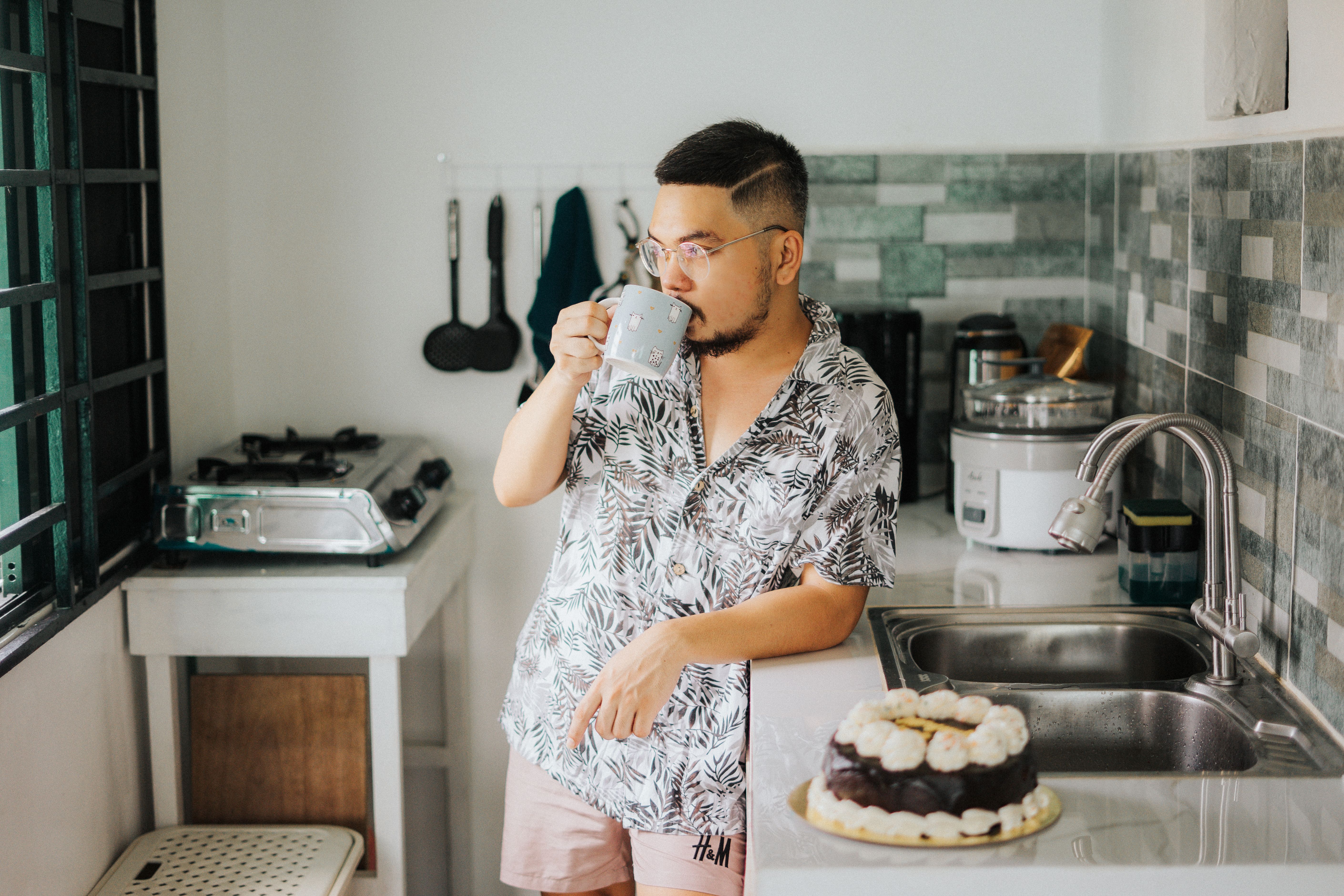 Casual Morning Indoor Kitchen with Coffee · Free Stock Photo