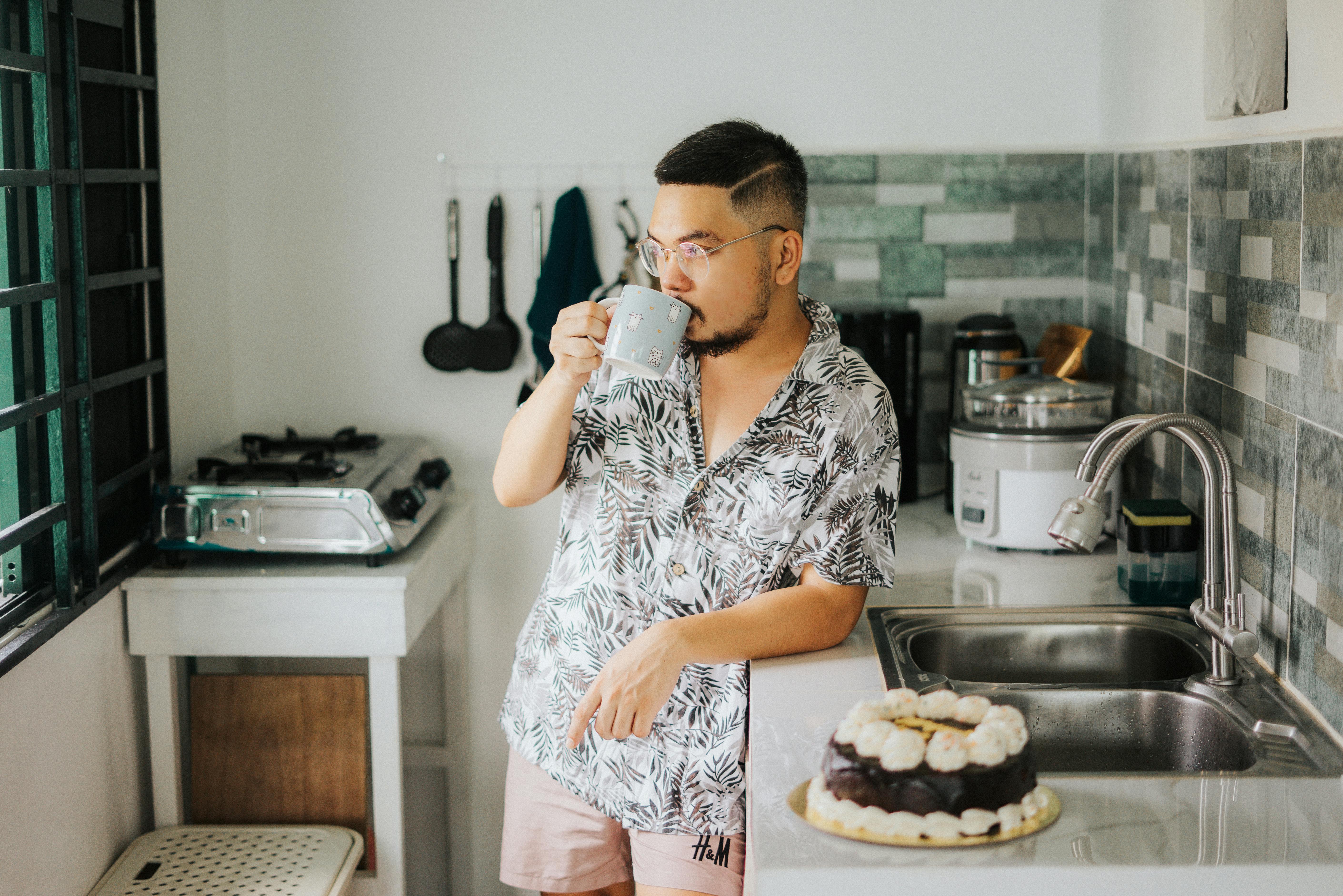 Casual Morning Indoor Kitchen with Coffee · Free Stock Photo