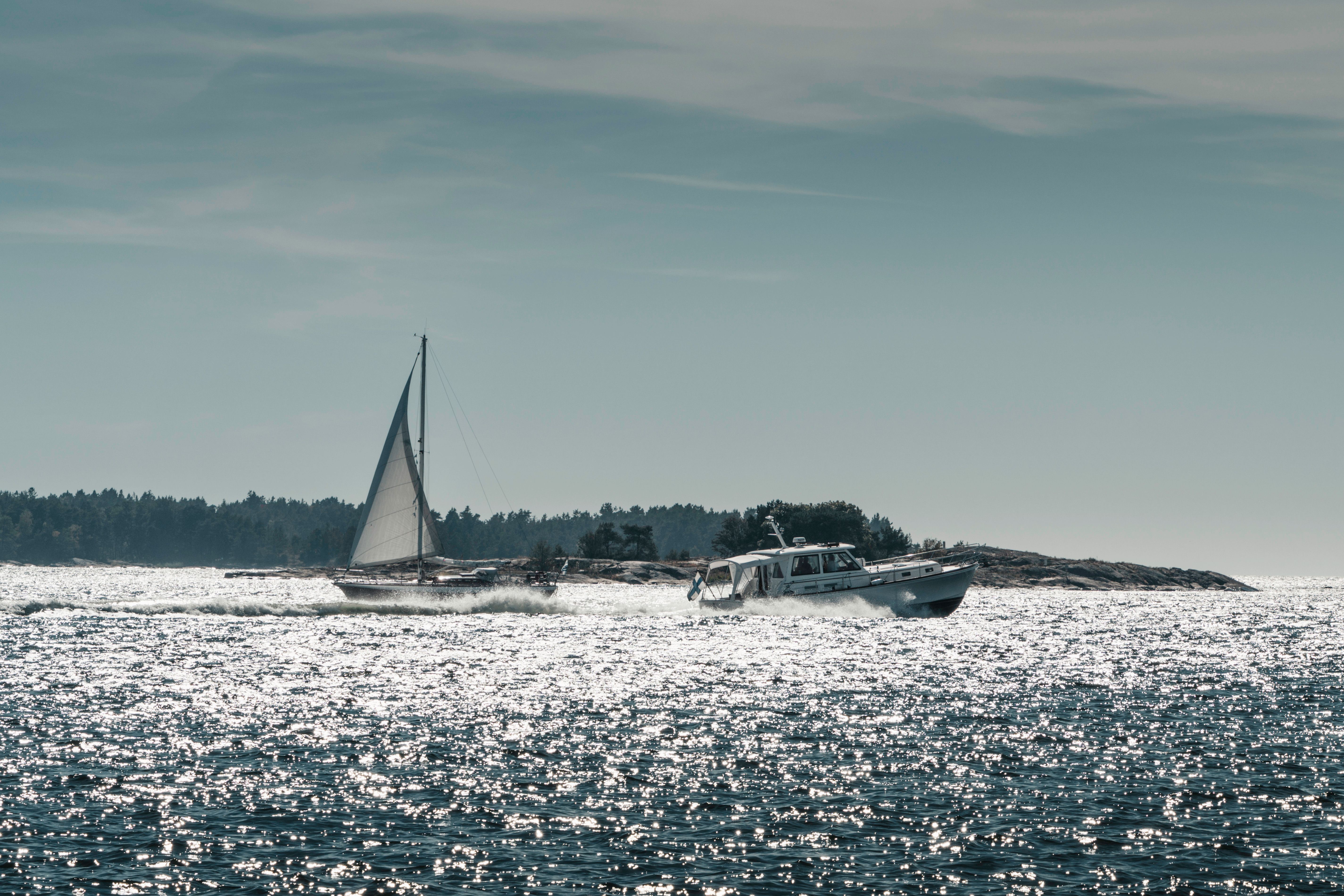 Serene Sailing Scene in Finnish Archipelago · Free Stock Photo