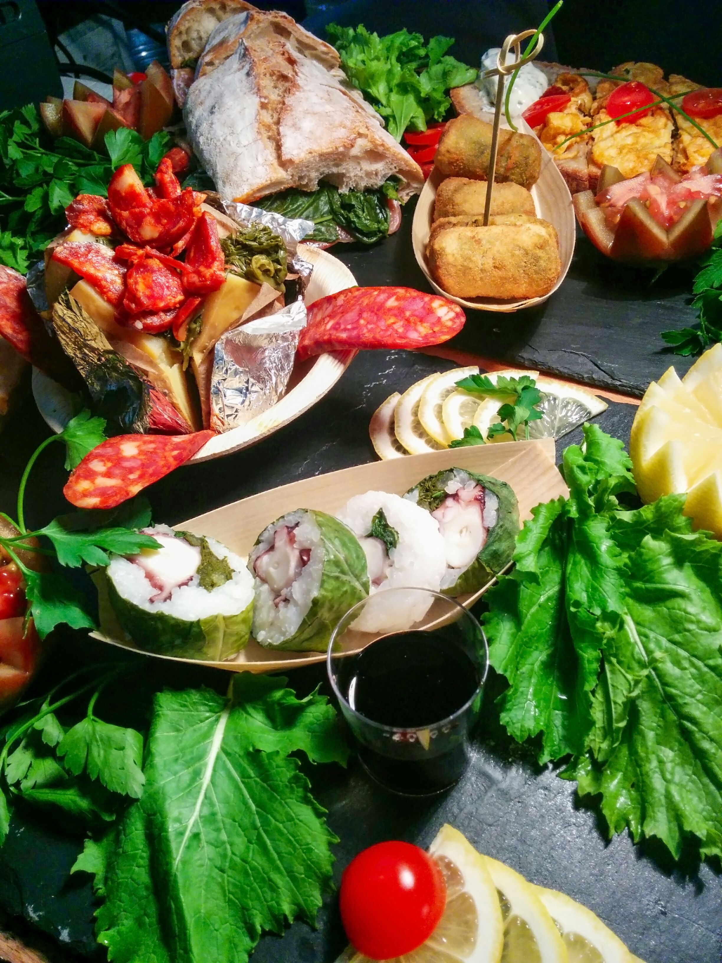 Delicious Mediterranean Cuisine Buffet Spread · Free Stock Photo