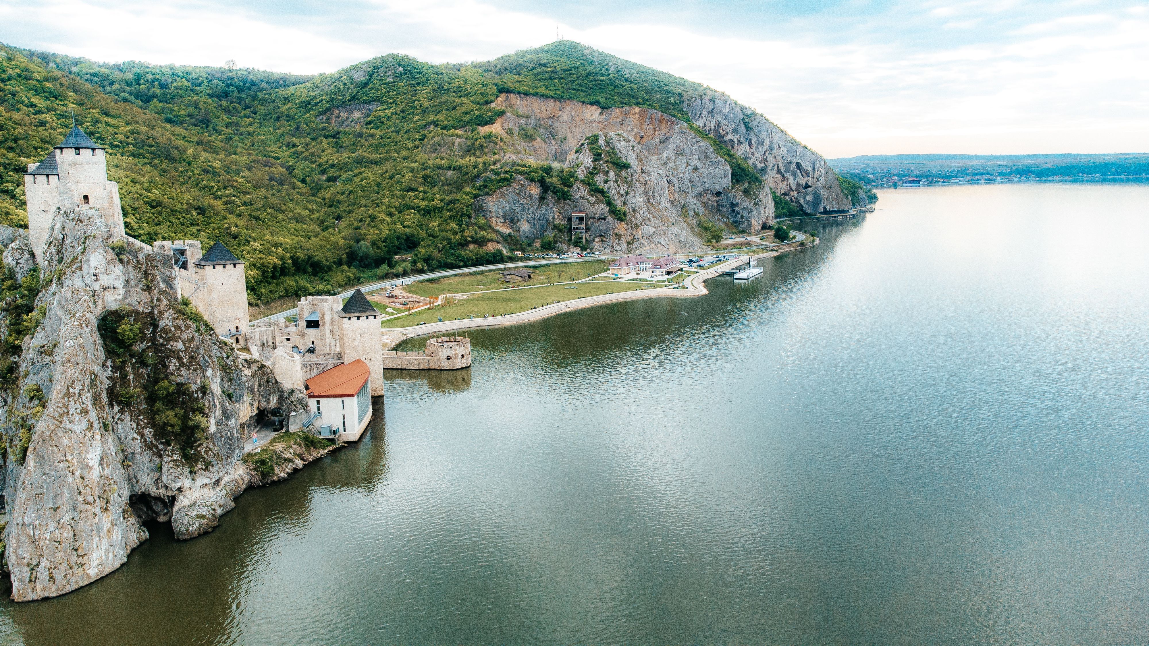 Stunning Aerial View of Golubac Fortress in Serbia · Free Stock Photo