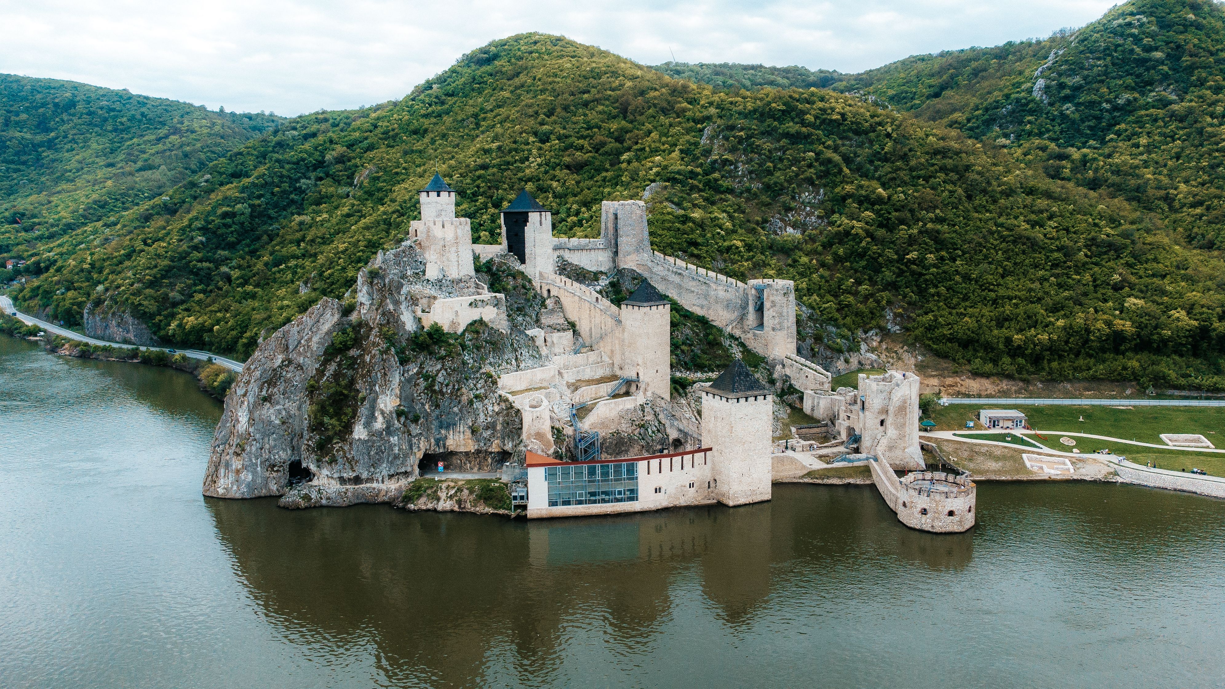 Aerial View of Golubac Fortress in Serbia · Free Stock Photo
