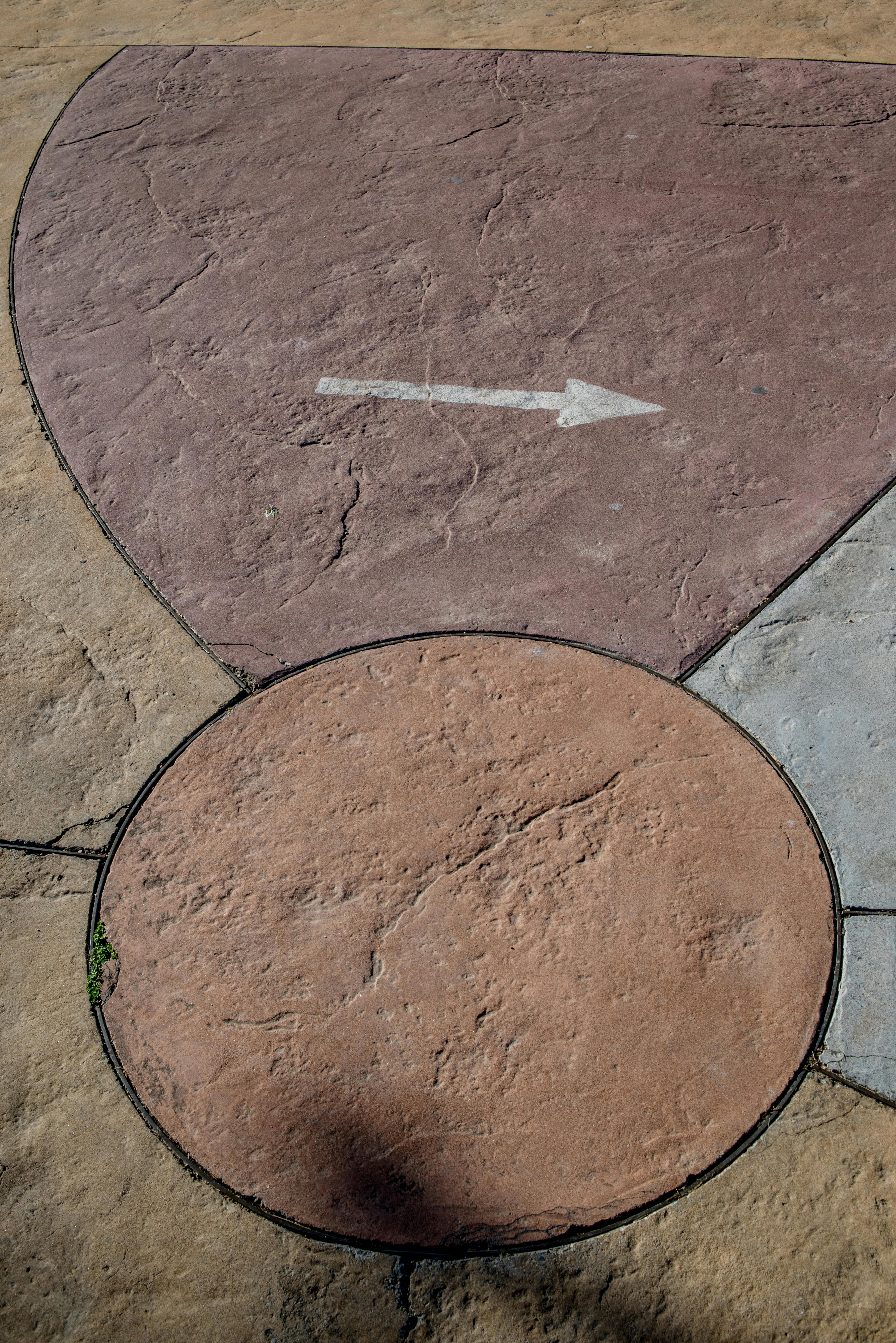 Geometric Stone Pathway with Directional Arrow · Free Stock Photo