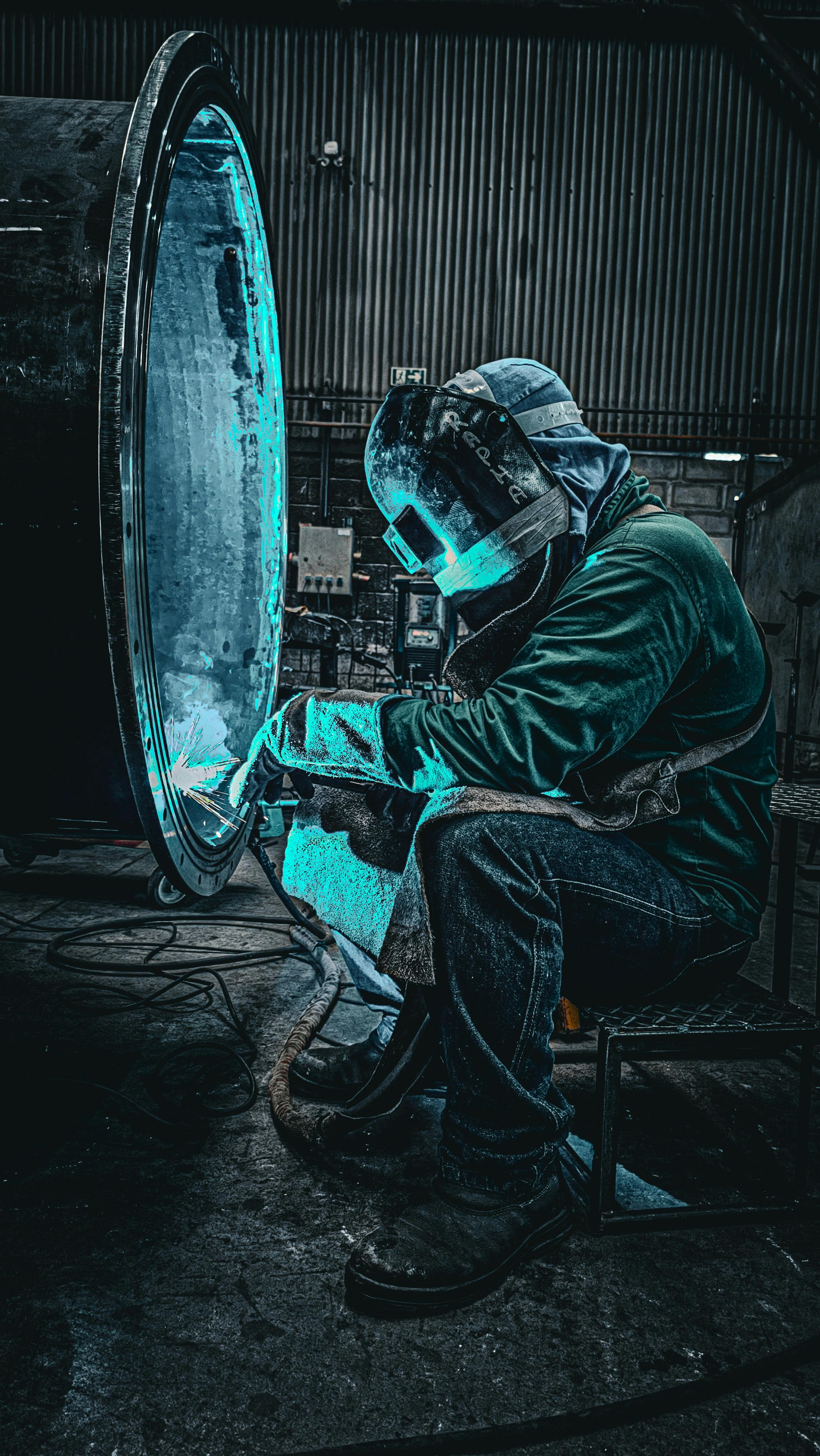 Industrial Welding in Brazilian Factory Setting · Free Stock Photo