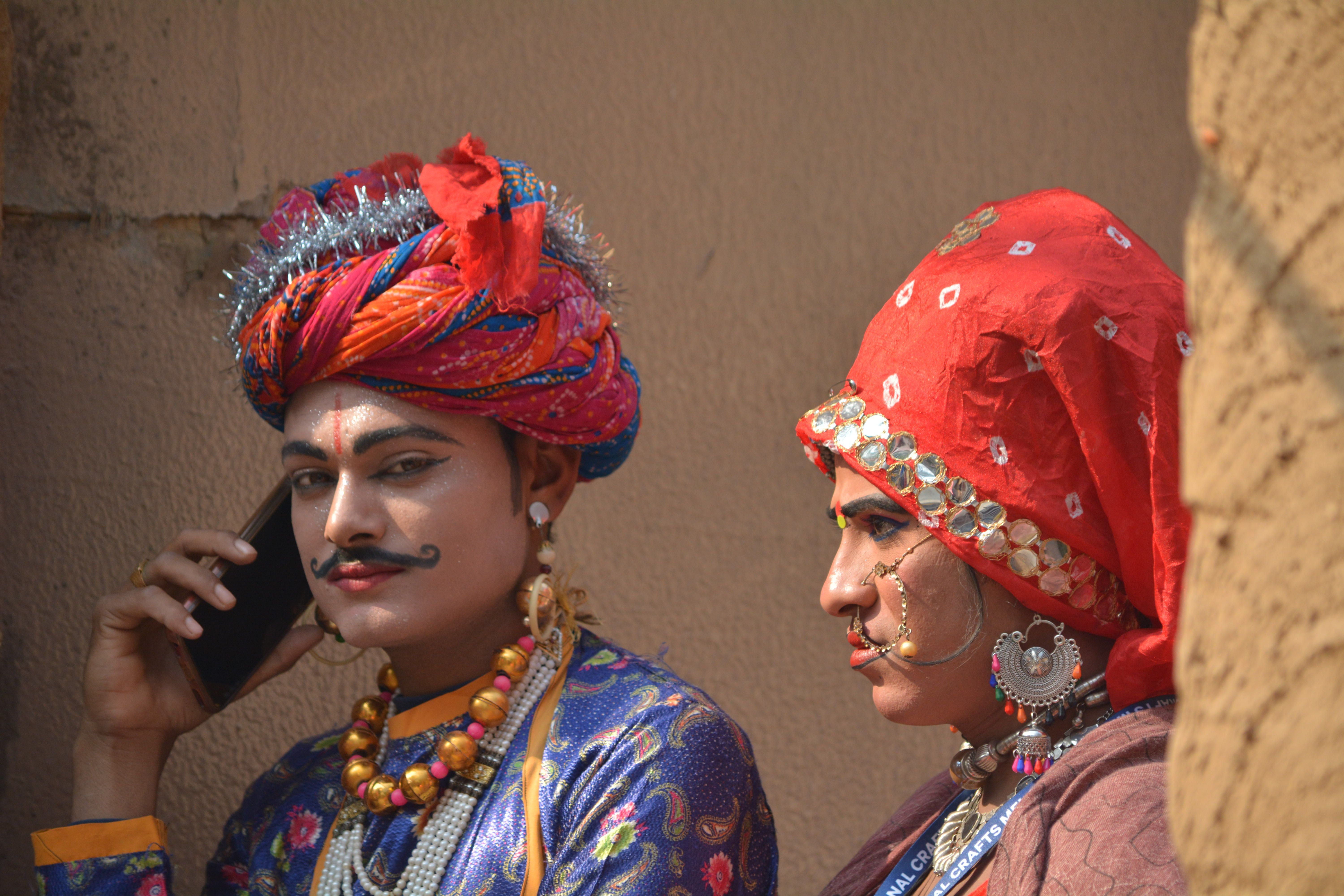 Colorful Traditional Attire at Surajkund Mela · Free Stock Photo