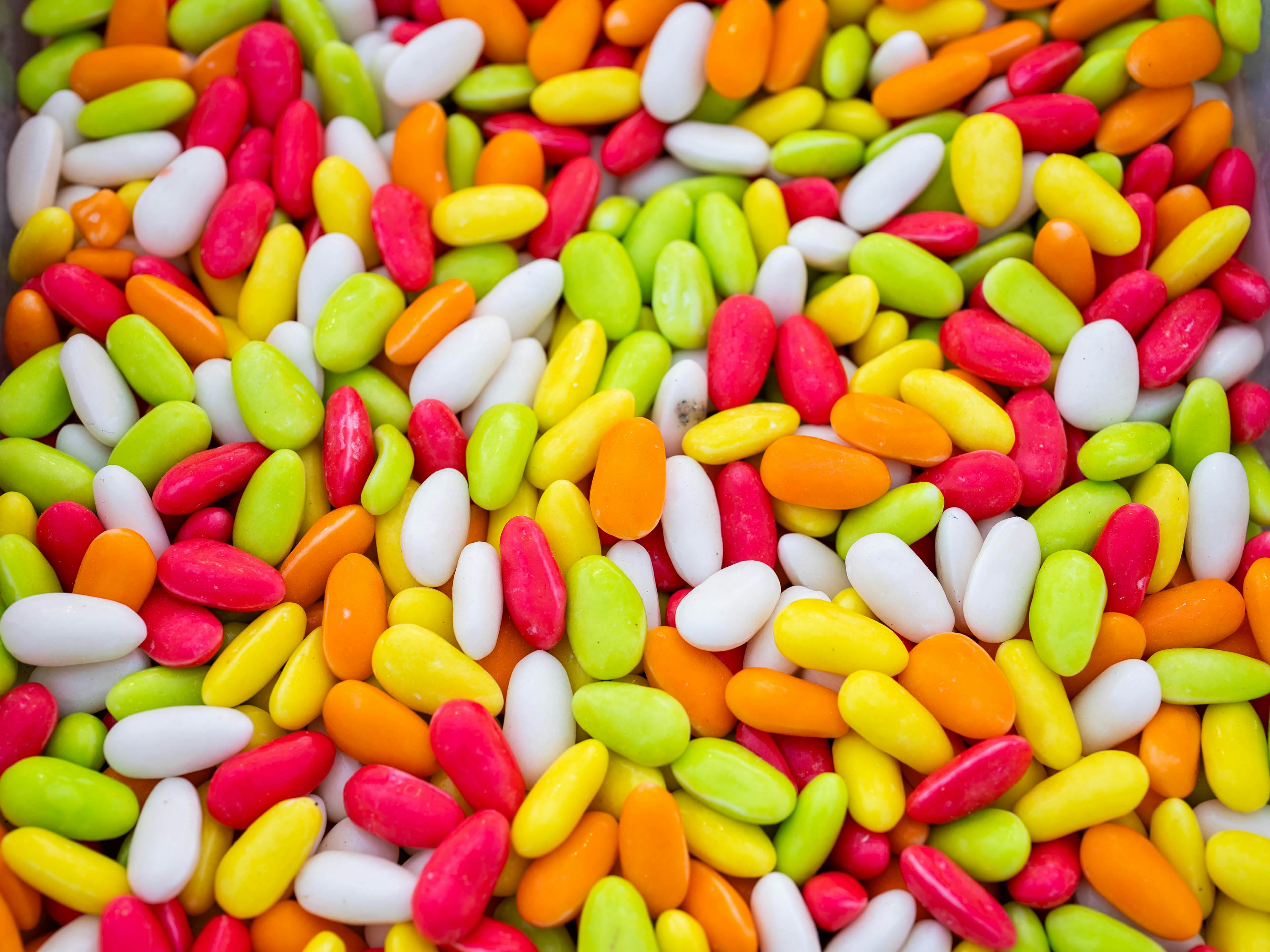 Vibrant Candy Coated Almonds in Variety of Colors · Free Stock Photo