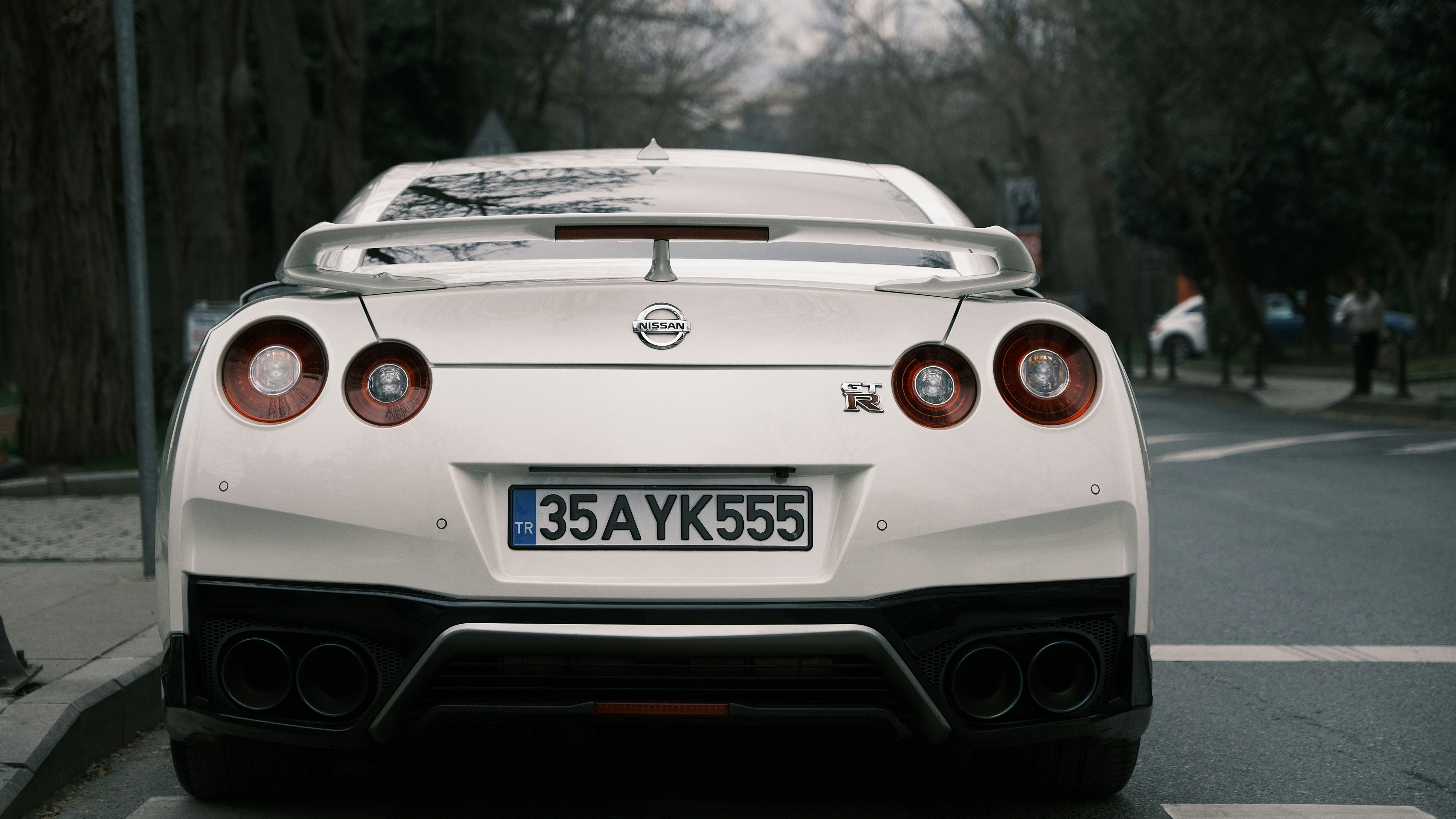 Rear View of a Nissan GTR in Istanbul Street · Free Stock Photo