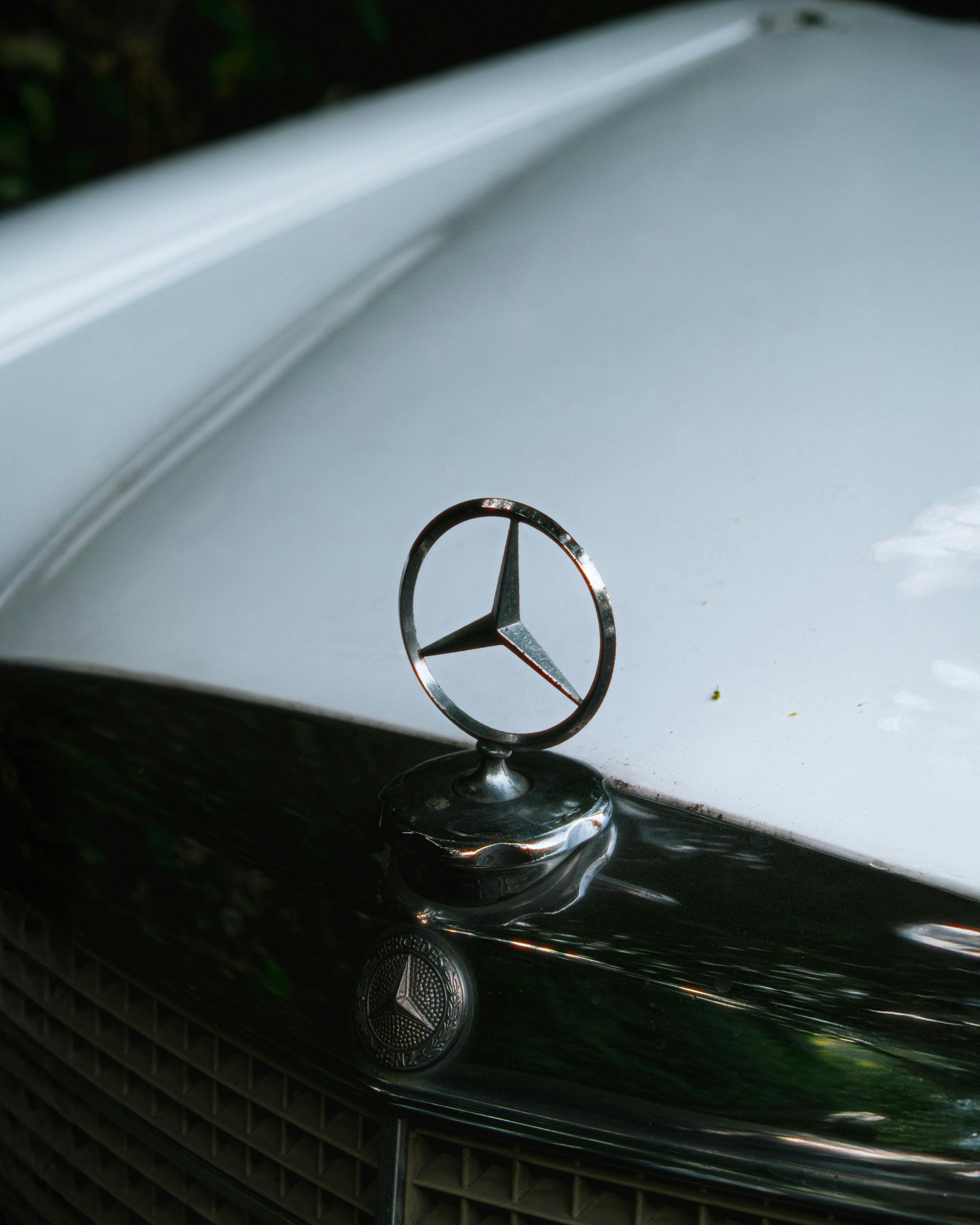 Close-Up of Classic Mercedes-Benz Emblem · Free Stock Photo