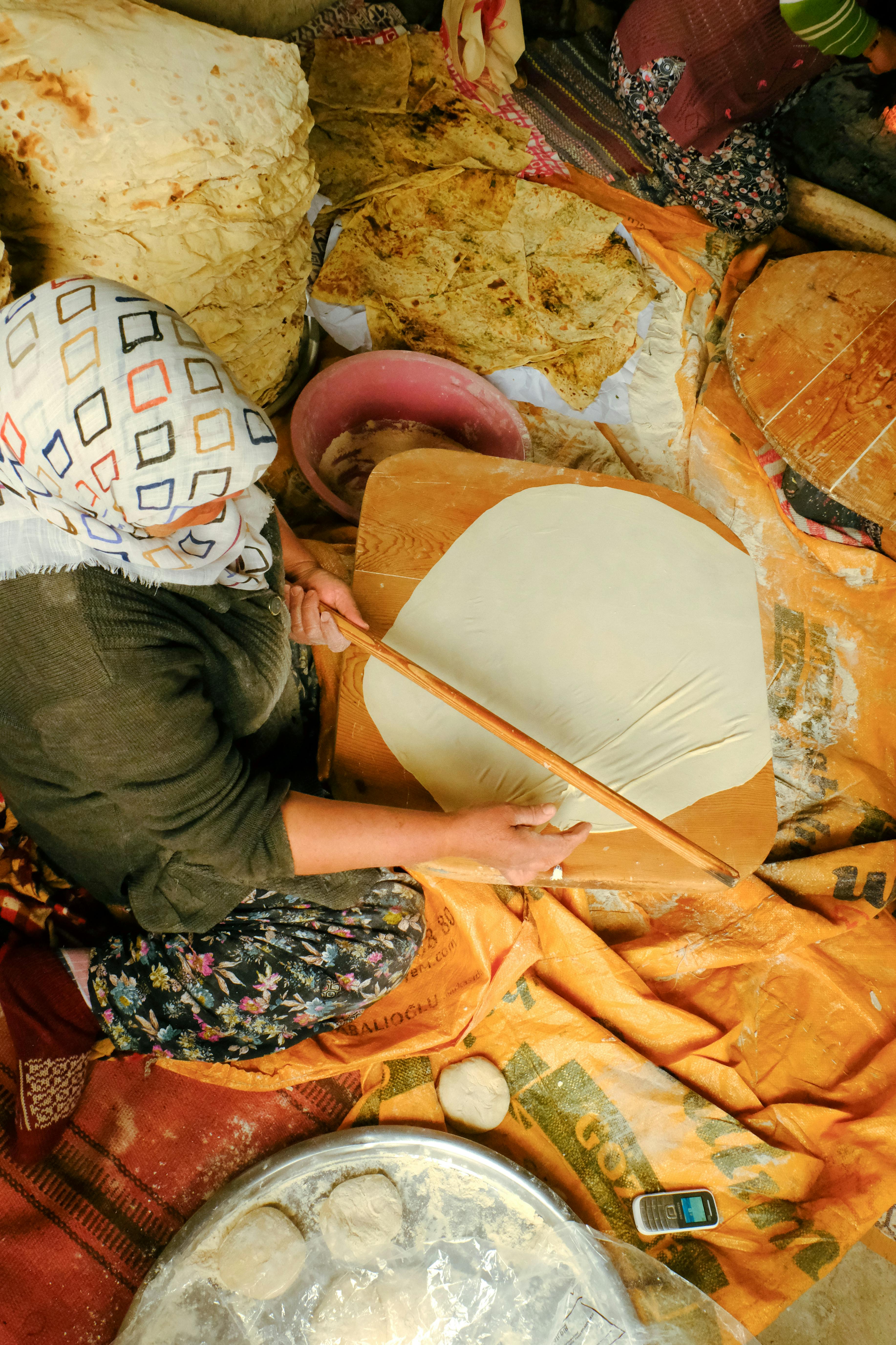 Traditional Bread Making in Village Setting · Free Stock Photo