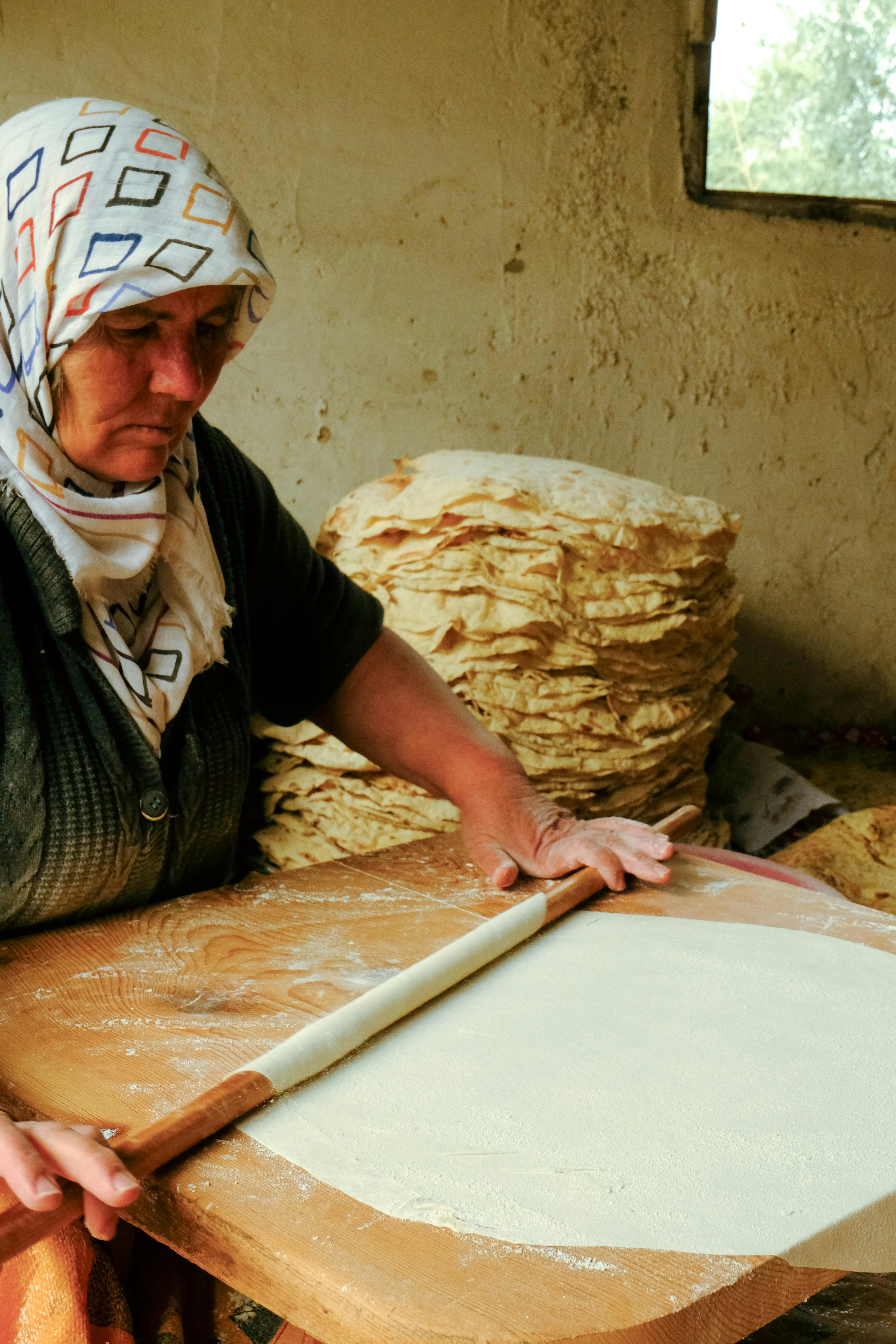Traditional Bread Making in Rustic Kitchen · Free Stock Photo