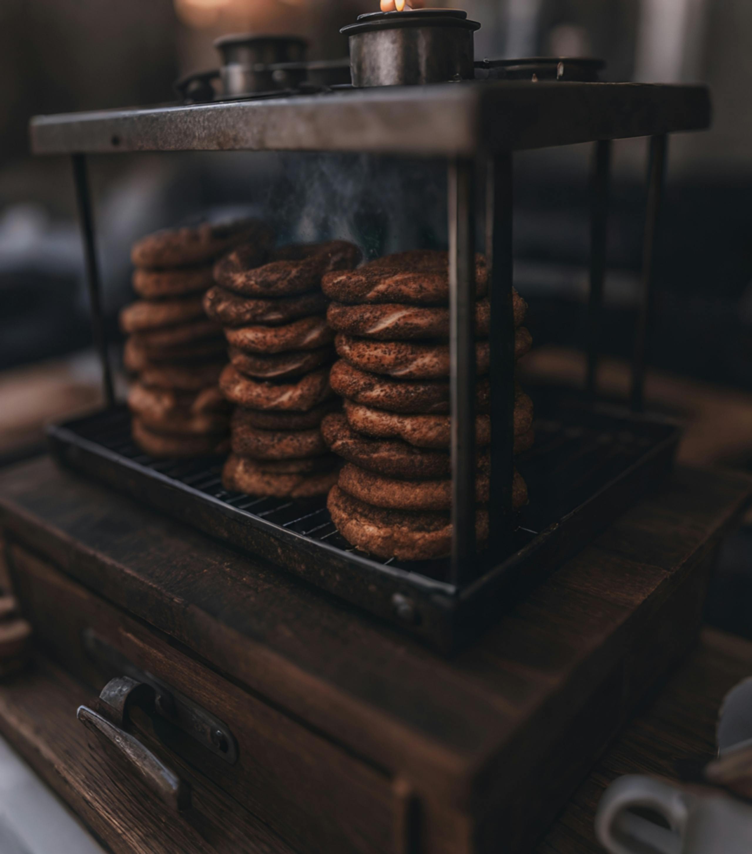 Stack of Freshly Baked Cookies on Cooling Rack · Free Stock Photo