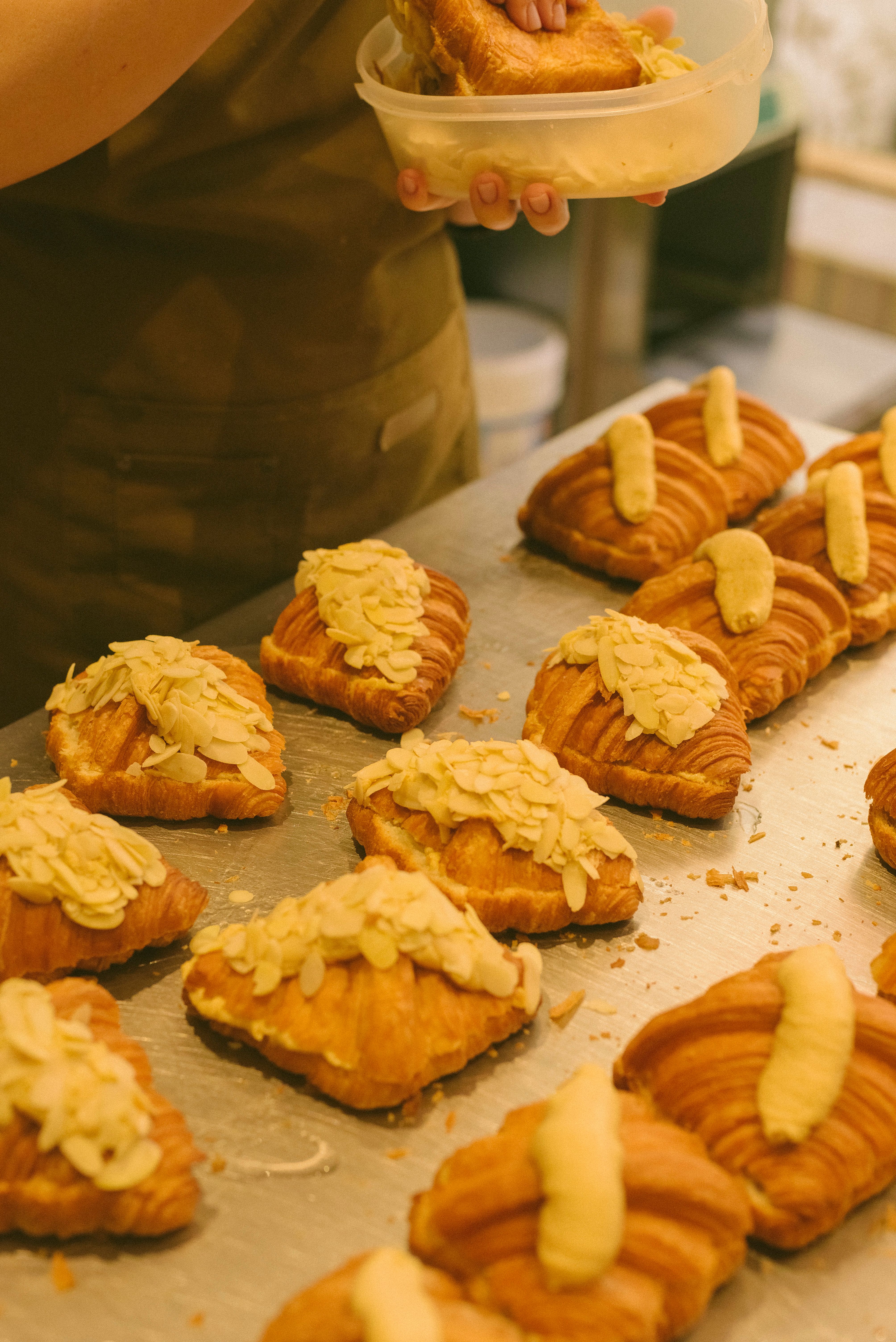 Artisan Croissants Being Prepared in Bakery Kitchen · Free Stock Photo
