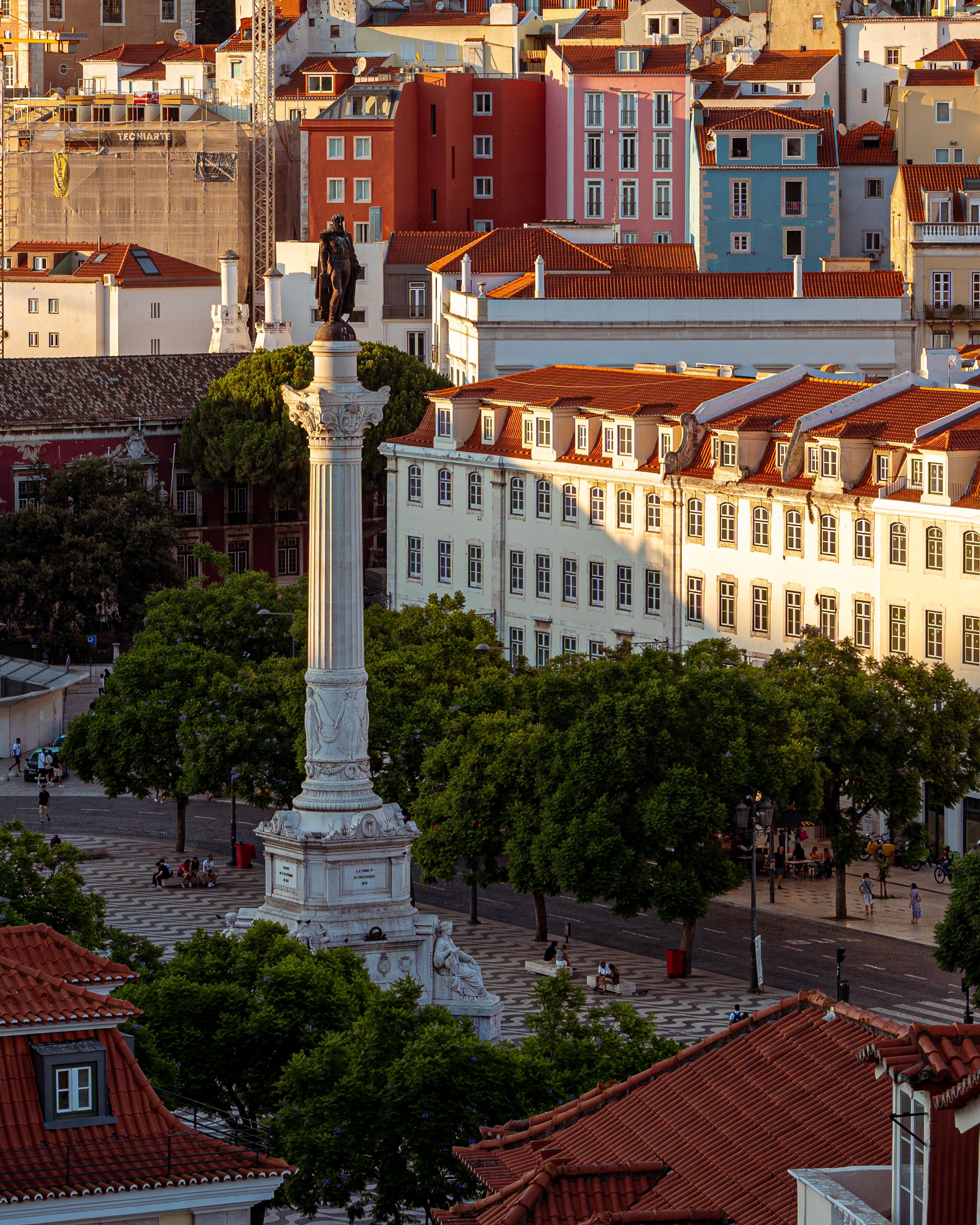 Paisagem Histórica Da Praça Do Rossio Em Lisboa · Foto profissional ...
