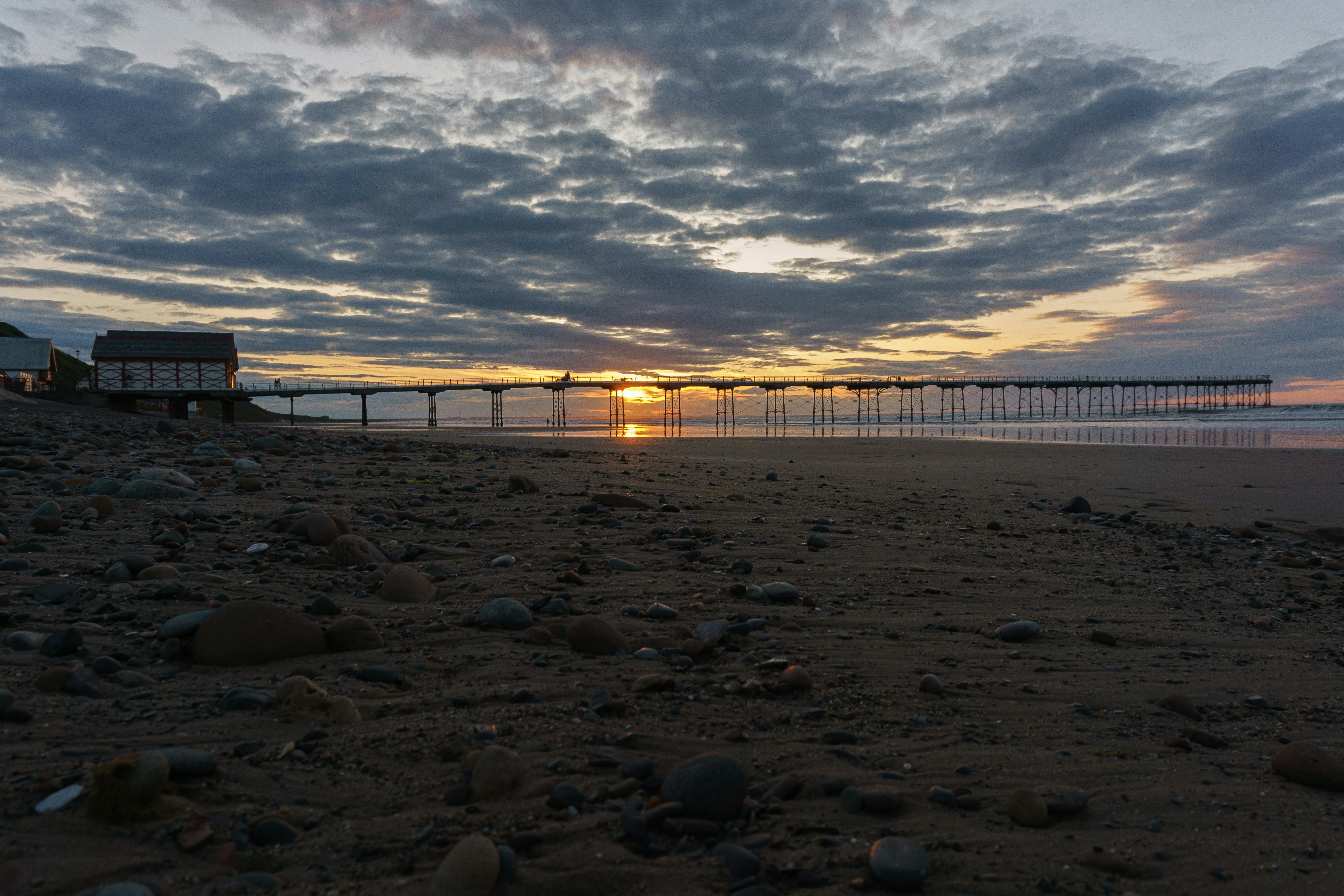 Stunning Sunset at Saltburn Pier, England · Free Stock Photo
