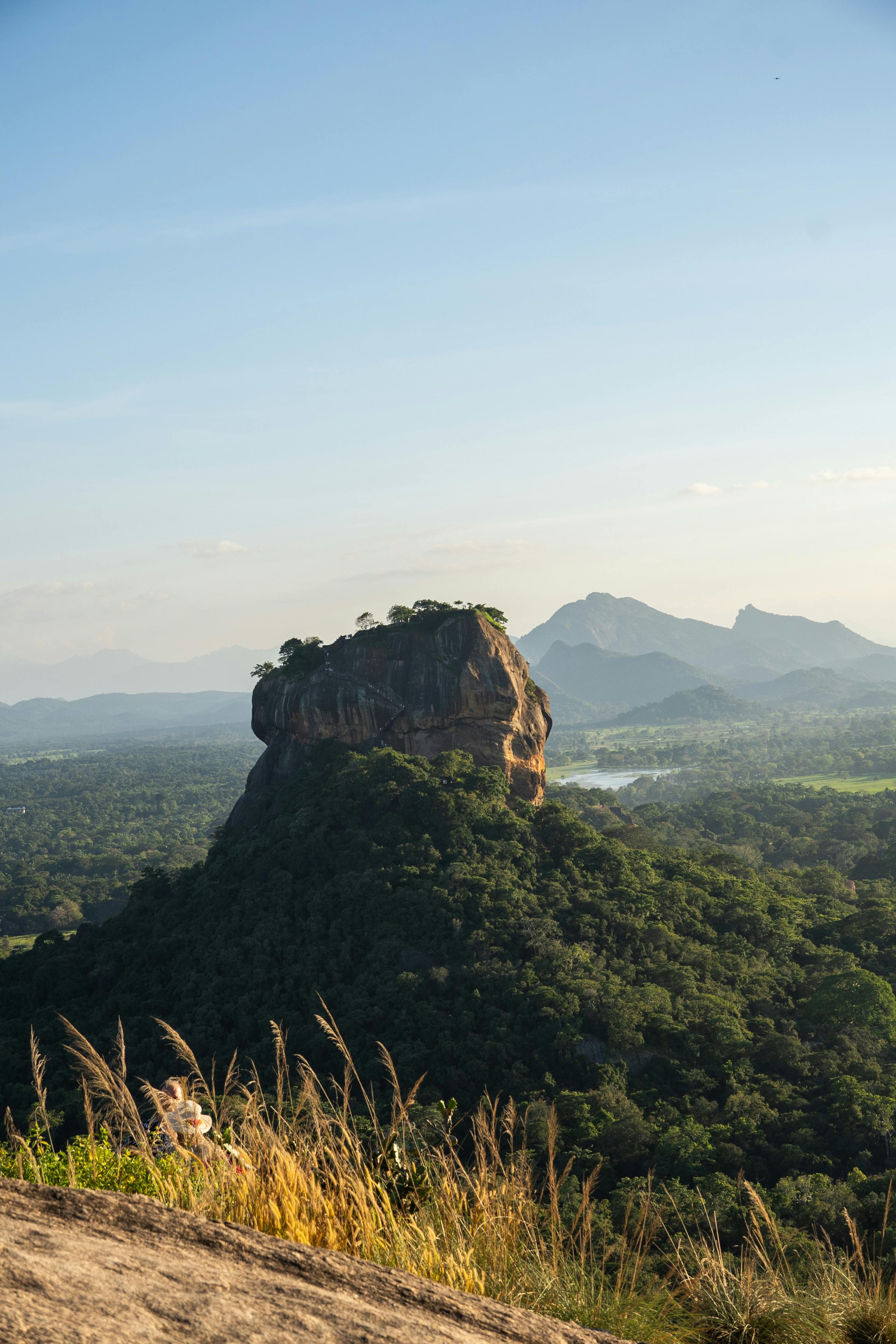 Majestic View of Sigiriya Rock Fortress at Sunrise · Free Stock Photo