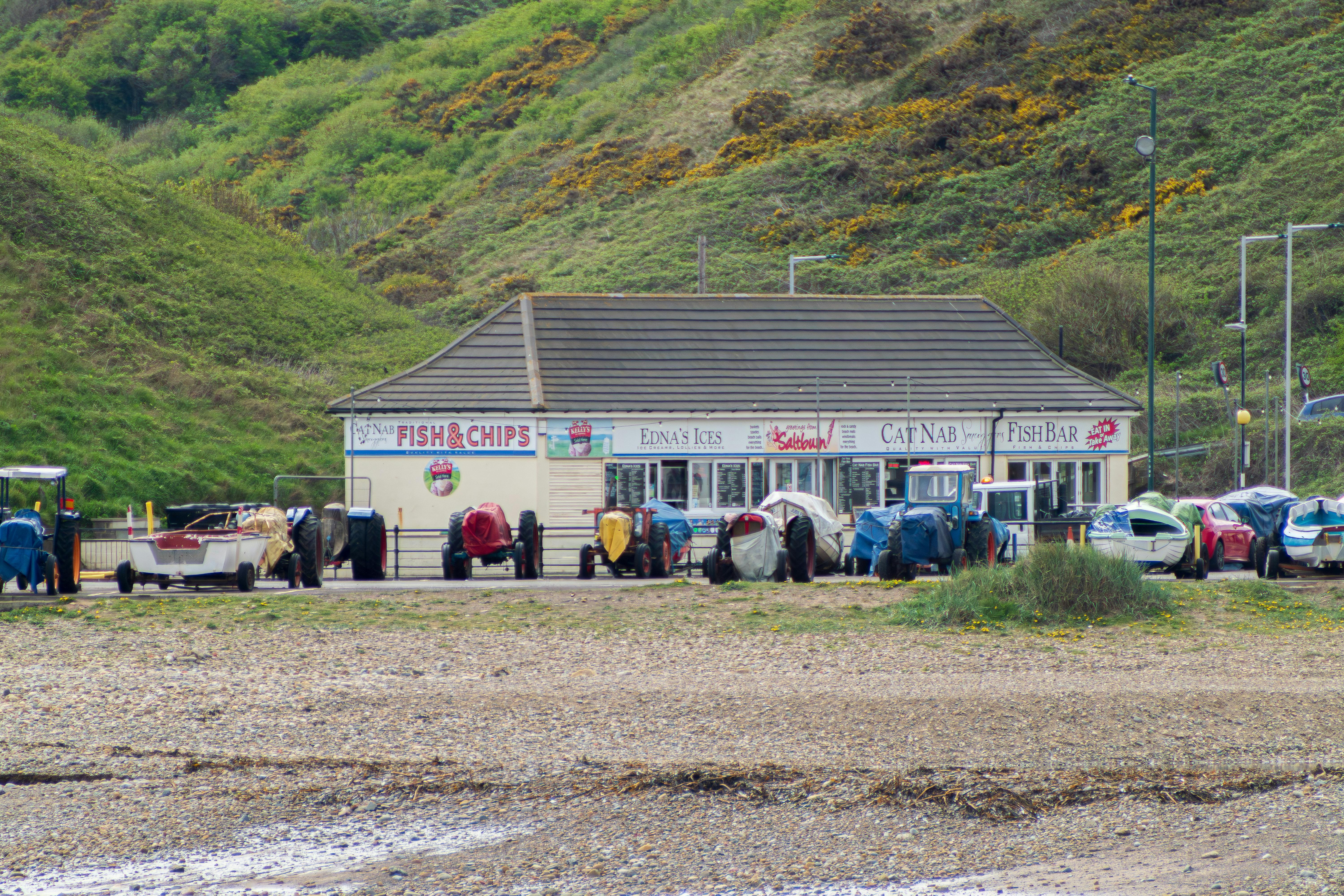 Vista Panorâmica Do Saltburn By The Sea Fish Bar · Foto profissional ...