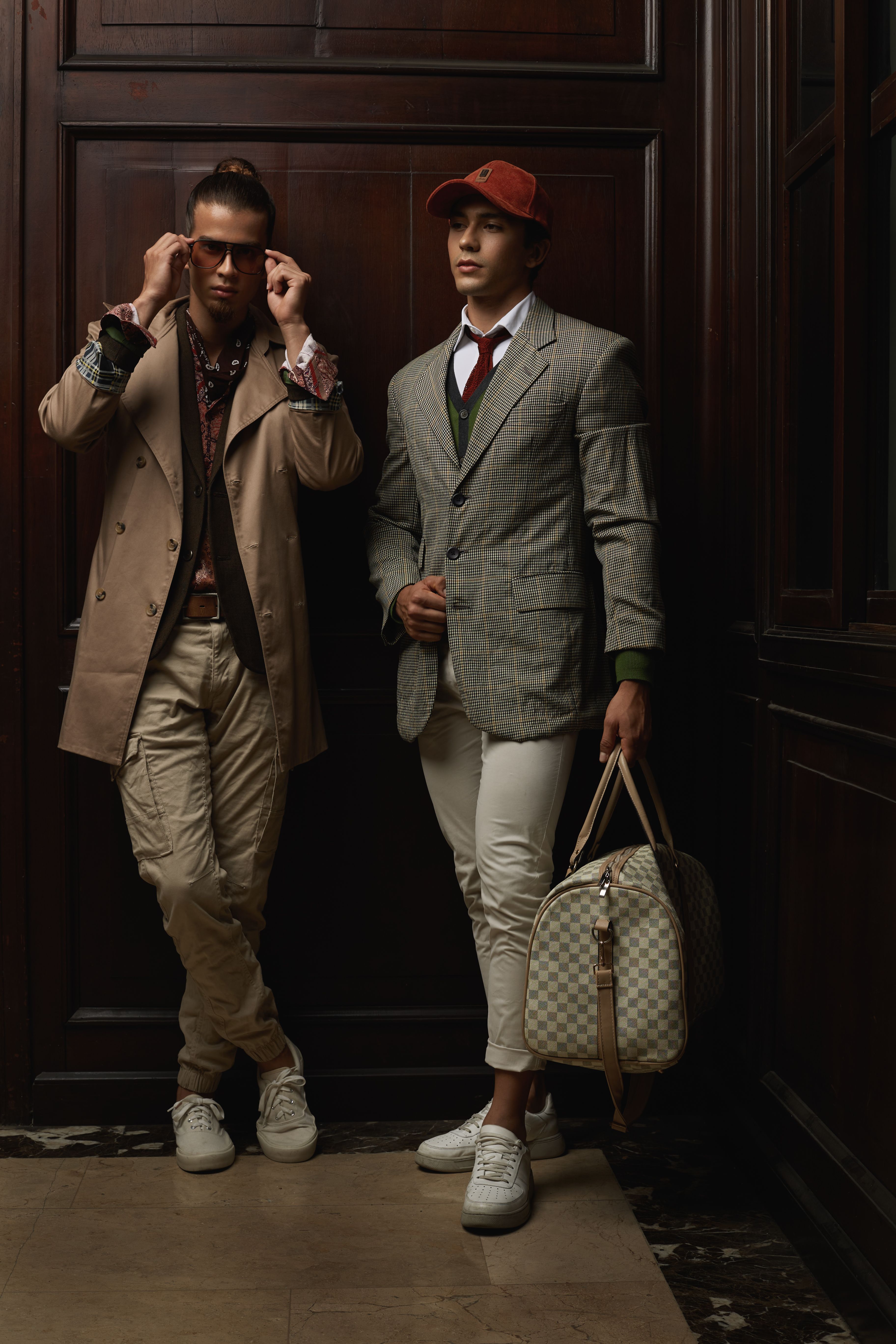 Stylish Men Posing in Designer Apparel · Free Stock Photo