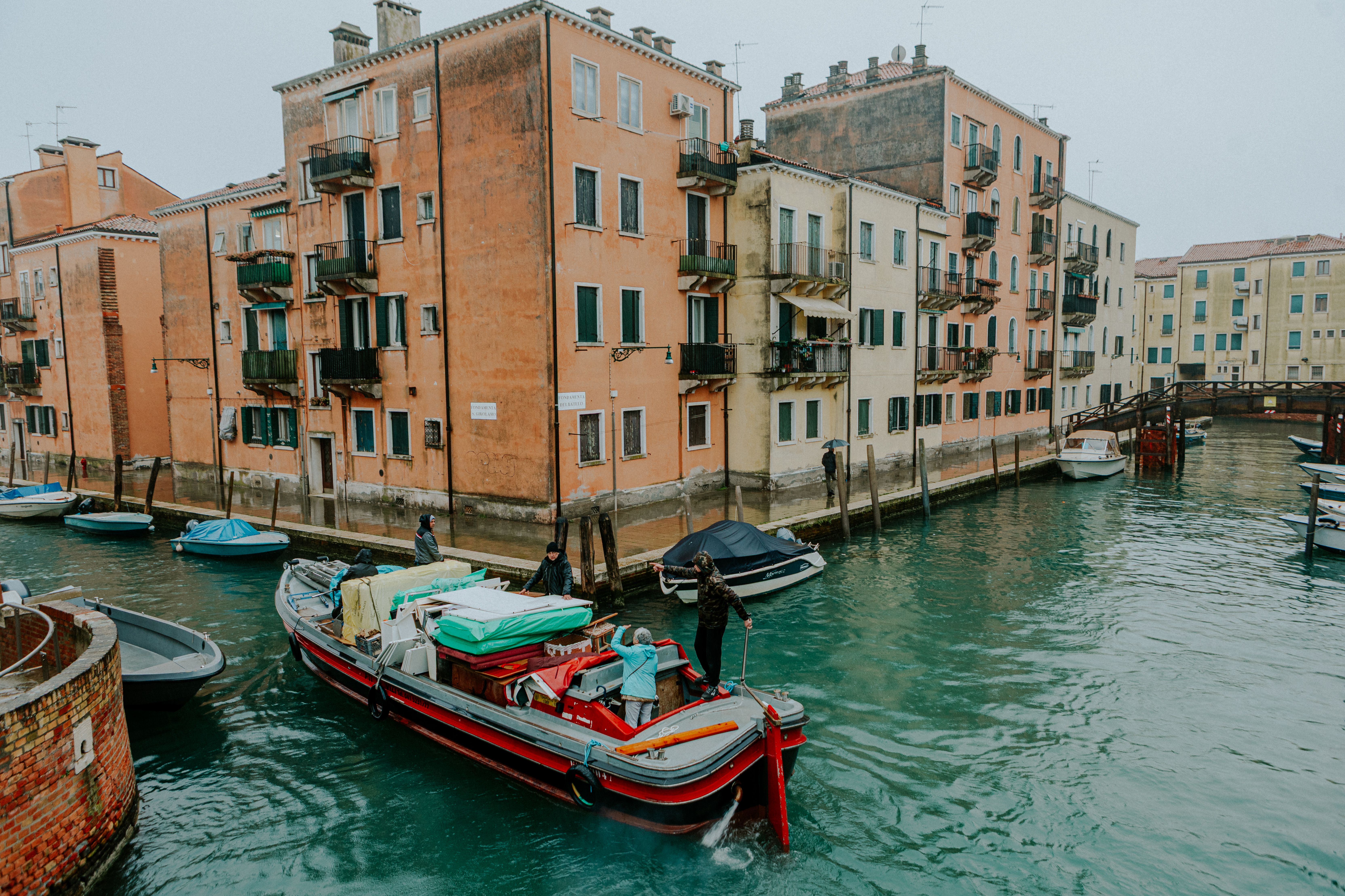Scenic Canal View in Venice with Traditional Architecture · Free Stock ...