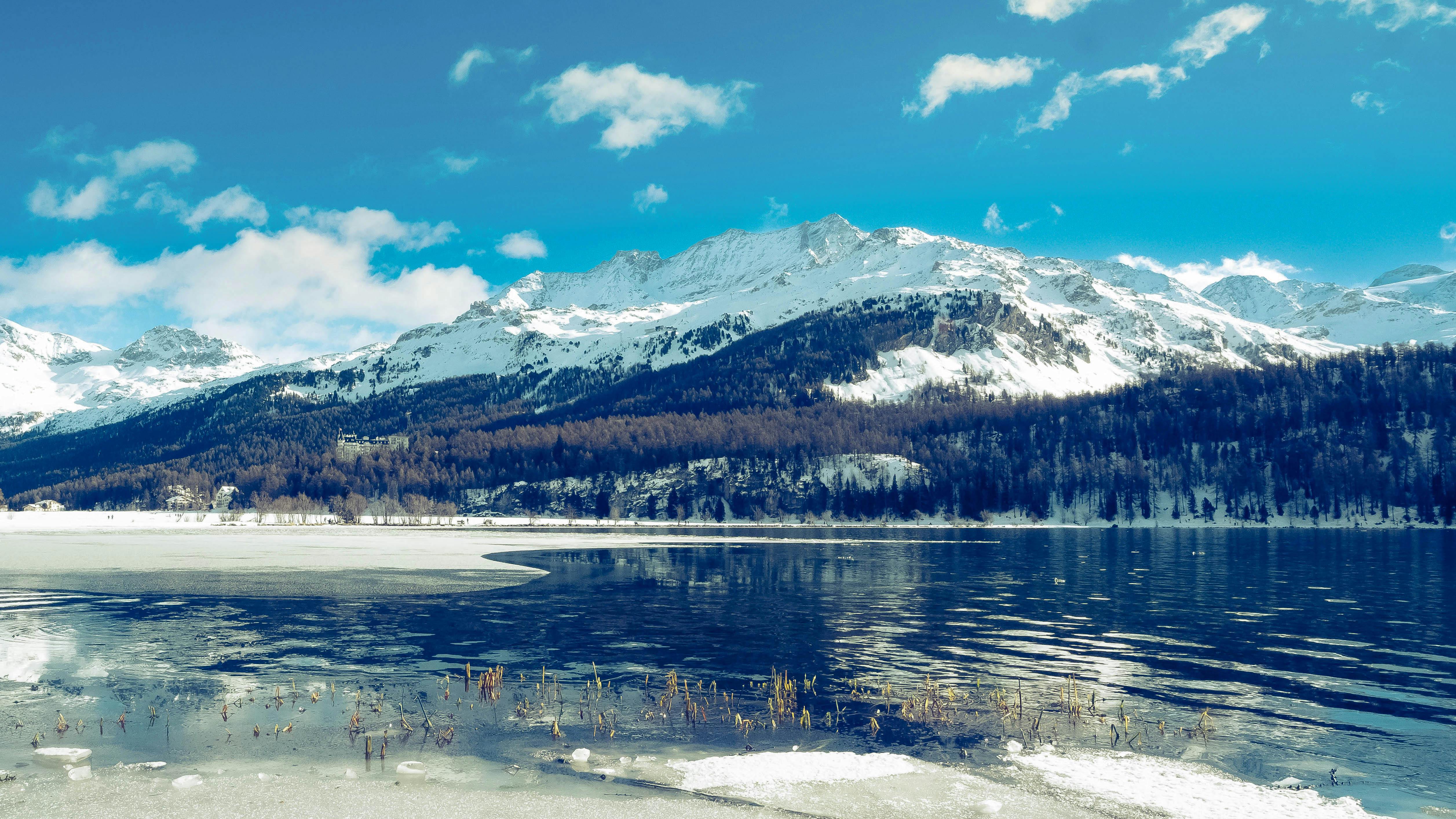 Landscape Photo of Lake Surrounded With Snow · Free Stock Photo